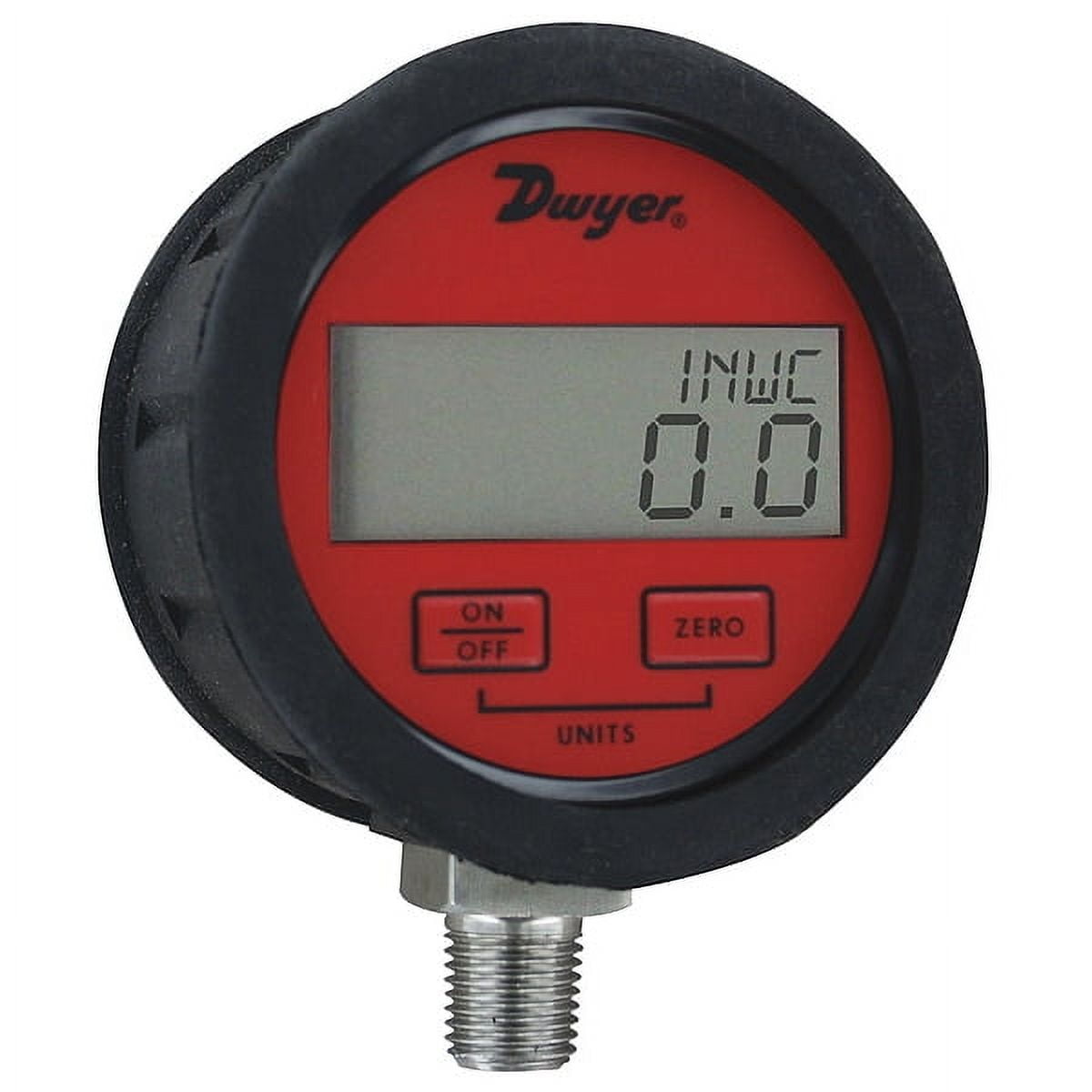 Dwyer Instruments Digital Vacuum Gauge,3" Dial Size,Red DPGAB-00 ...