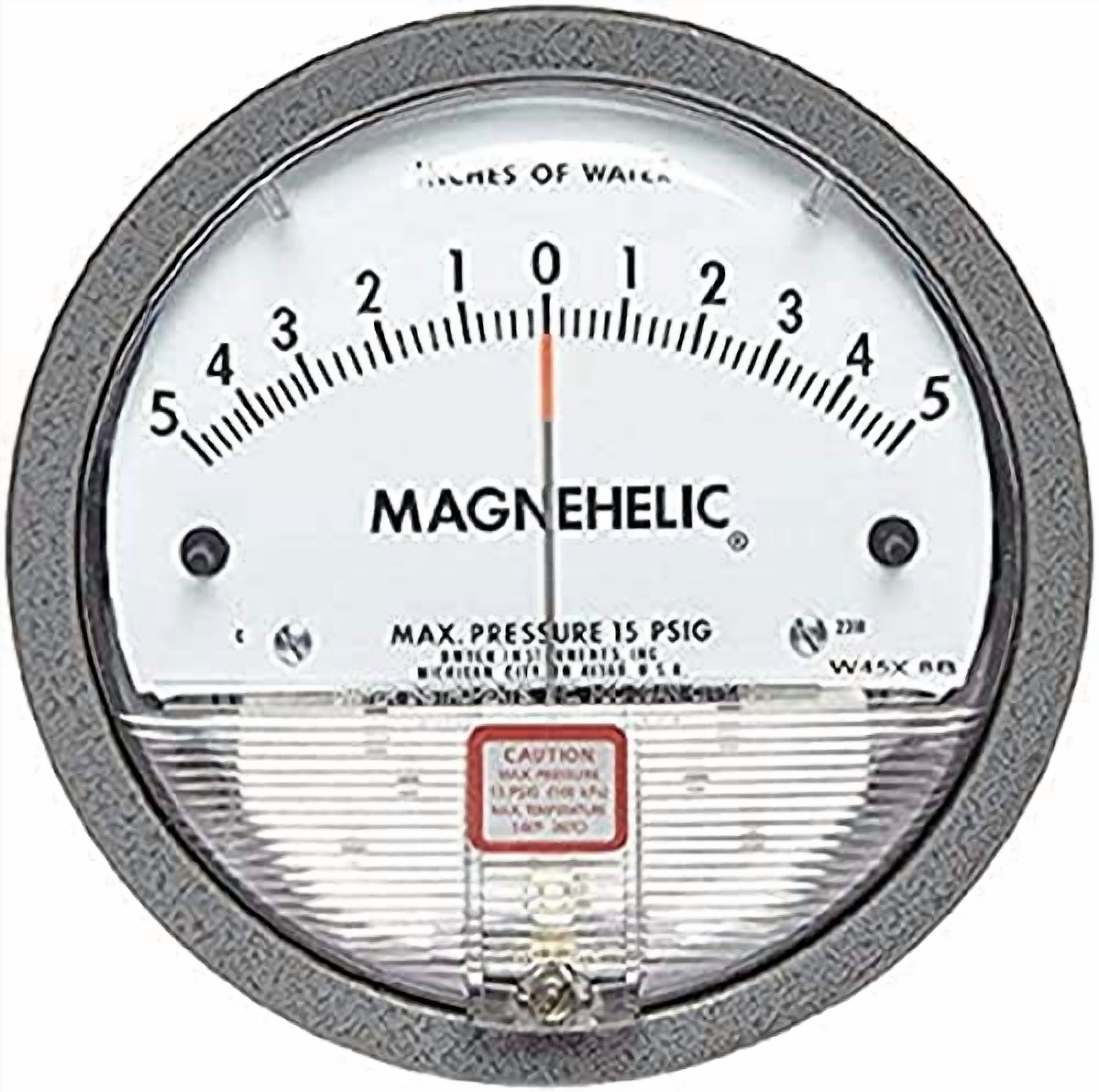 Dwyer® Magnehelic® Differential Pressure Gage, 2310, Zero Center Range: 5-0-5" w.c. - Walmart.com