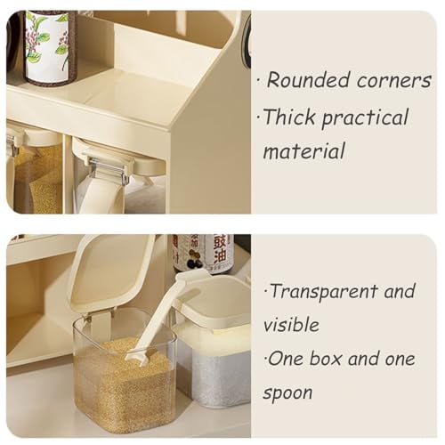 Dxcaicc Kitchen Spice Organizer,Drawer Spice with Spoon and Lid,Large ...
