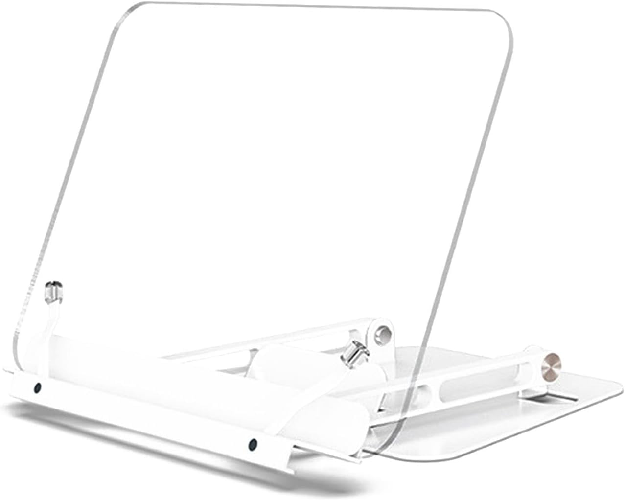 Dxcaicc Lighted Acrylic Bookshelf, Adjustable Tabletop Reading Rack ...