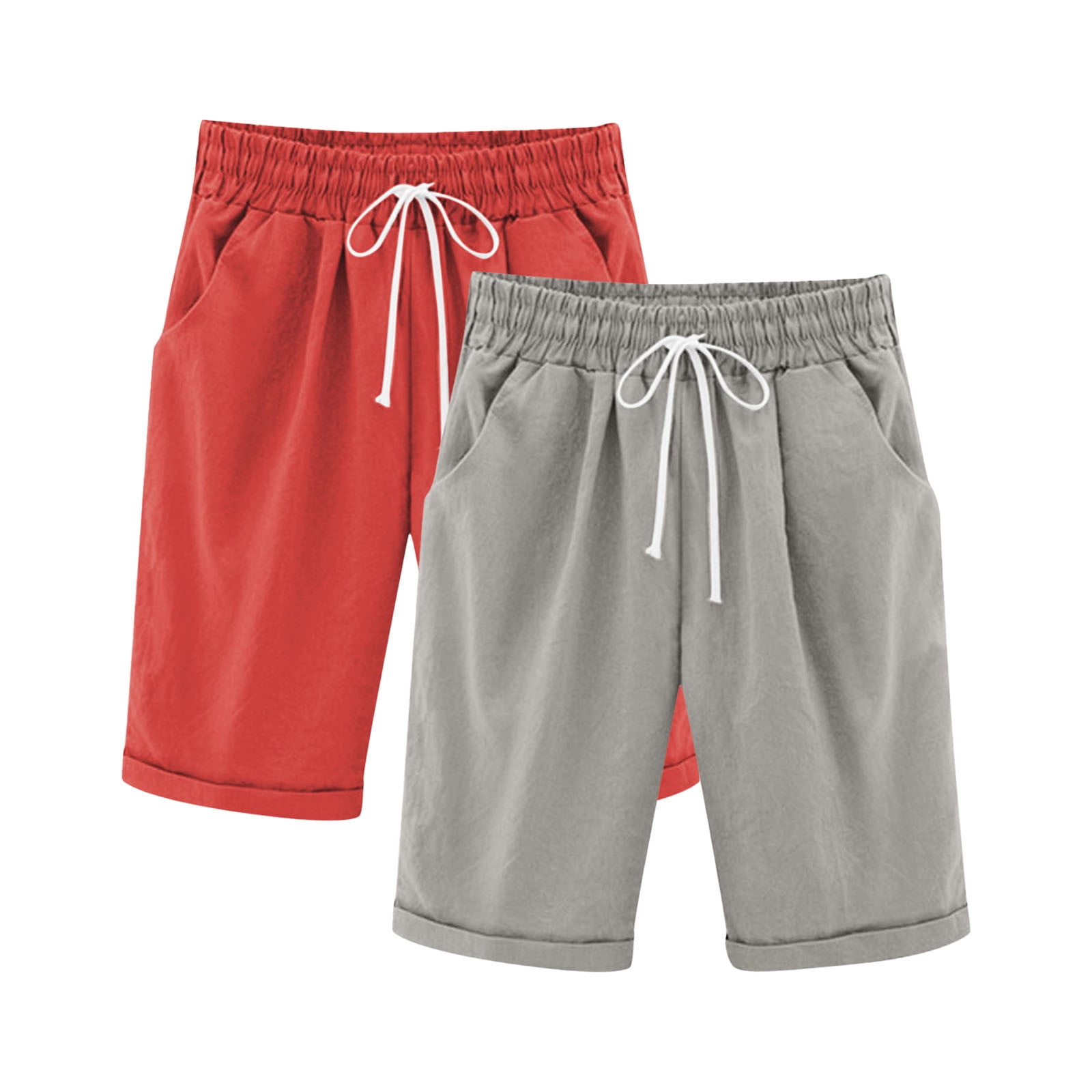 DxhmoneyHX 2PC Girls Bermuda Shorts Knee Length Preppy Clothes High ...
