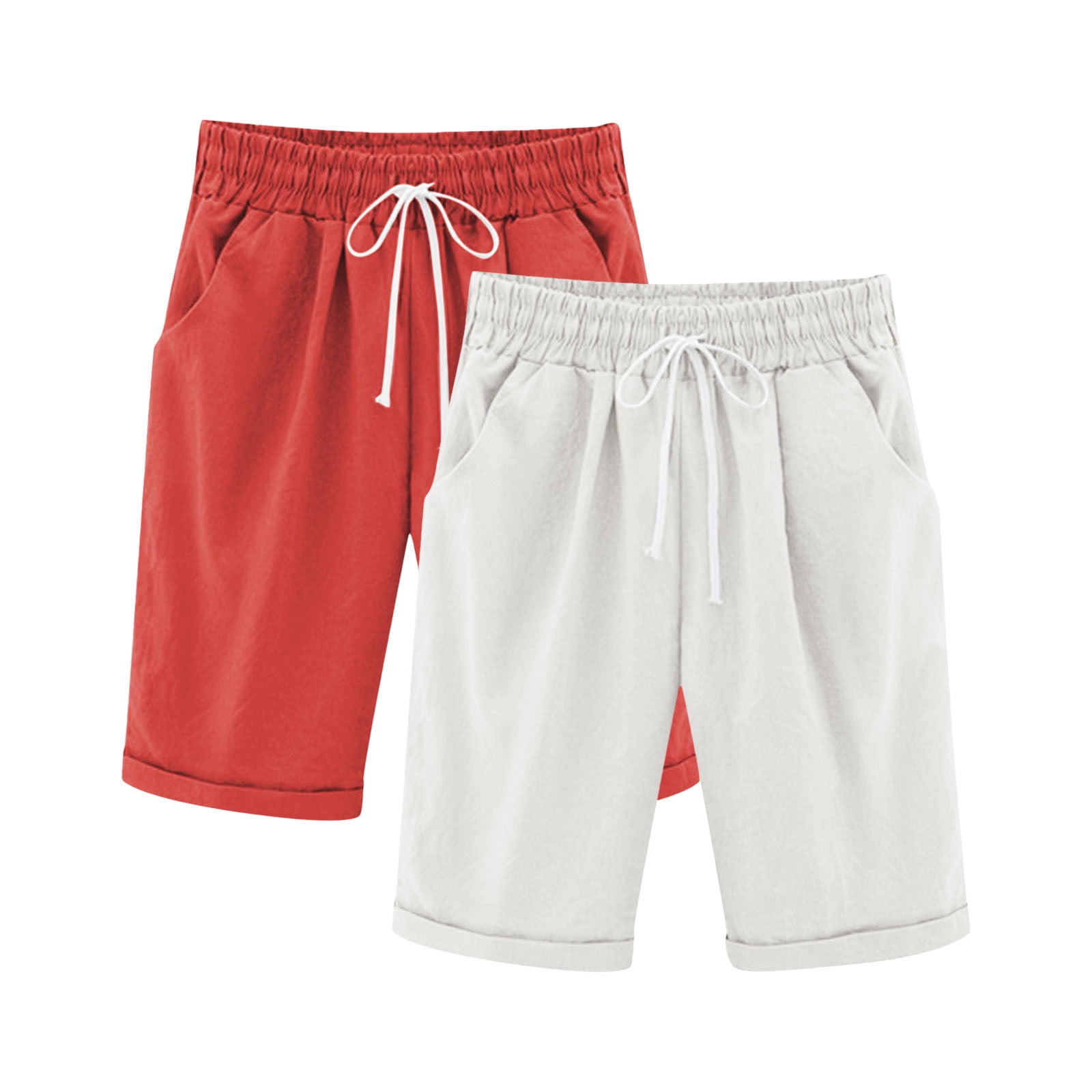 DxhmoneyHX 2PC Girls Bermuda Shorts Knee Length Preppy Clothes High ...