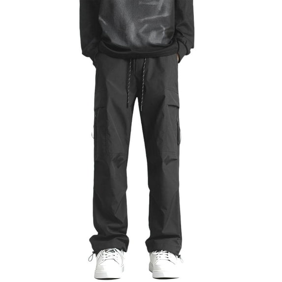 DxhmoneyHX Cargo Pants for Men Elastic Waist Drawstring Work Out Gym ...