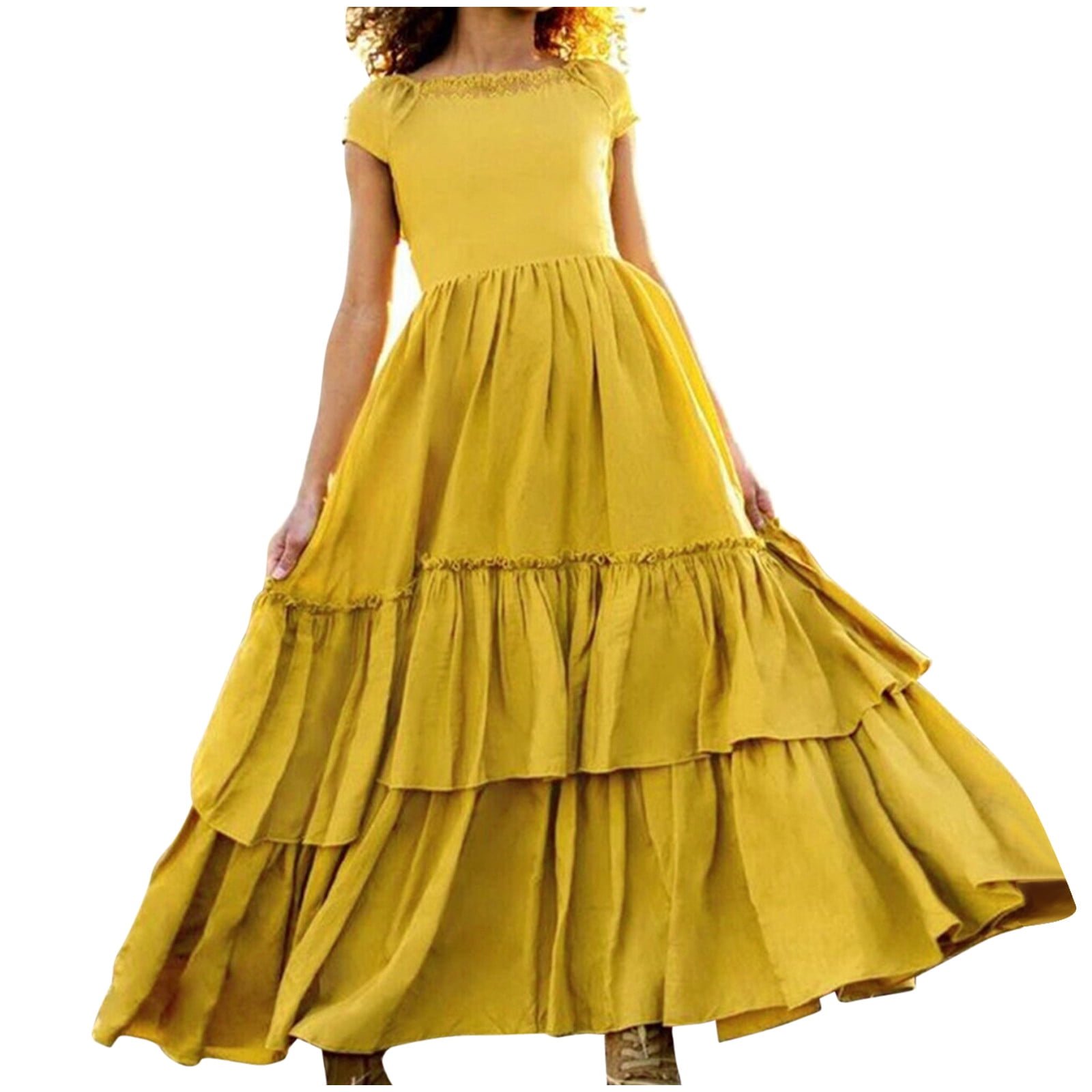 DxhmoneyHX Children Flower Girls Dresses Ruffles Backless Dress ...