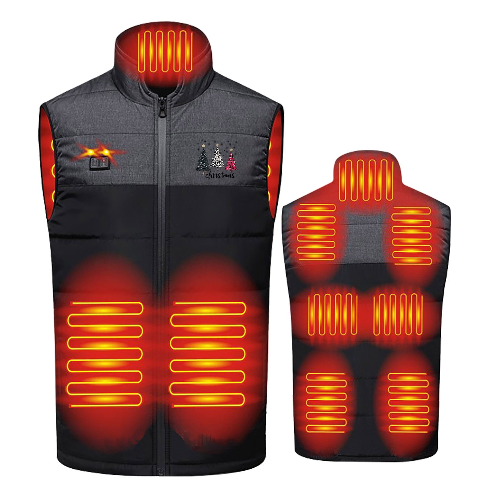 DxhmoneyHX Christmas Heated Vest for Women Men USB Electric ...