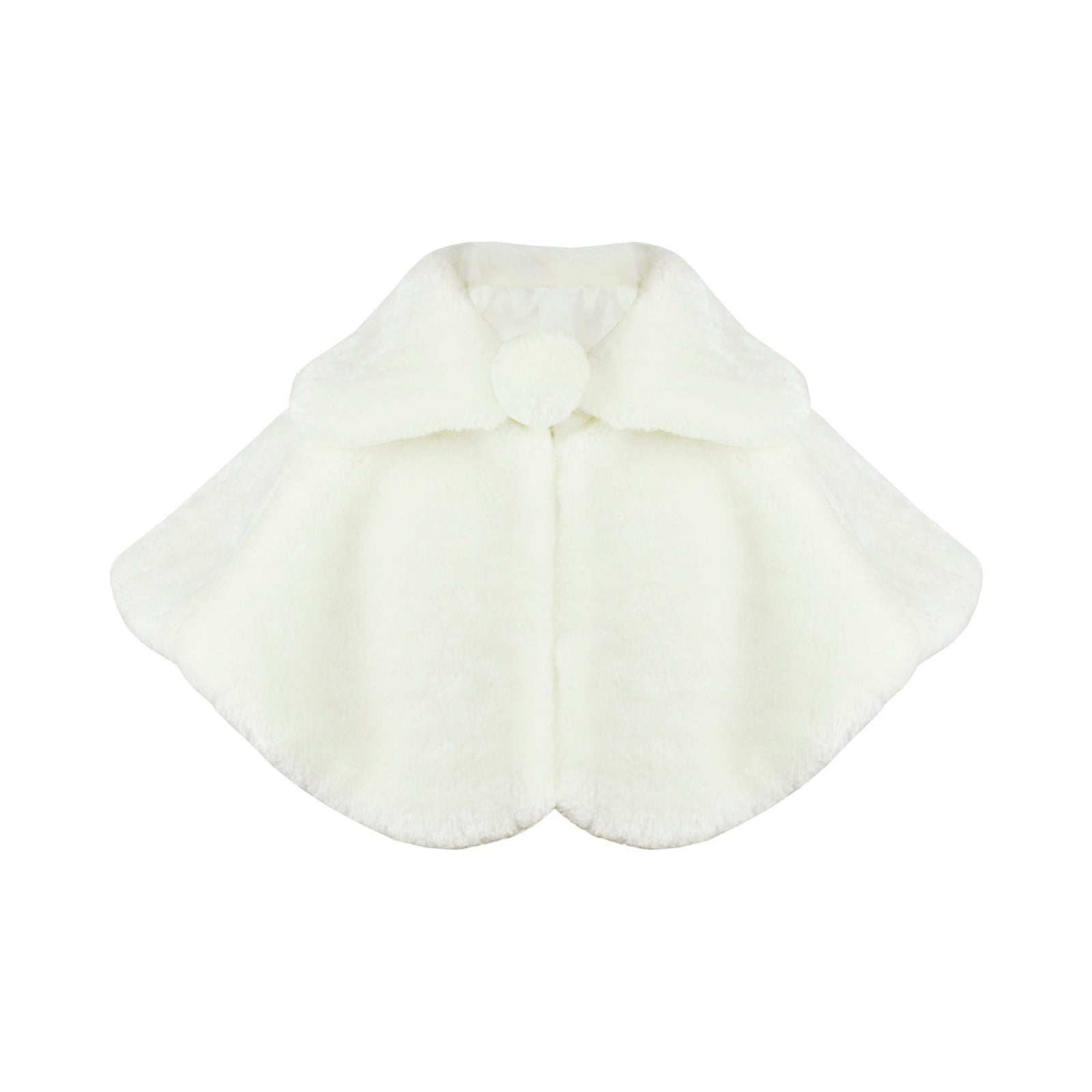 DxhmoneyHX Flower Girl Cozy Faux Fur Bolero Shrug Shawl Wraps Princess ...