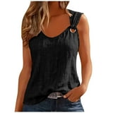 DxhmoneyHX Going Out Tops for Women Summer Trendy Sleeveless Fitted ...