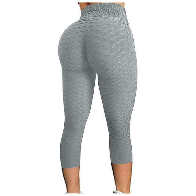 Dxhmoneyhx High Waist Capri Leggings For Women Soft Slim Yoga Pants For