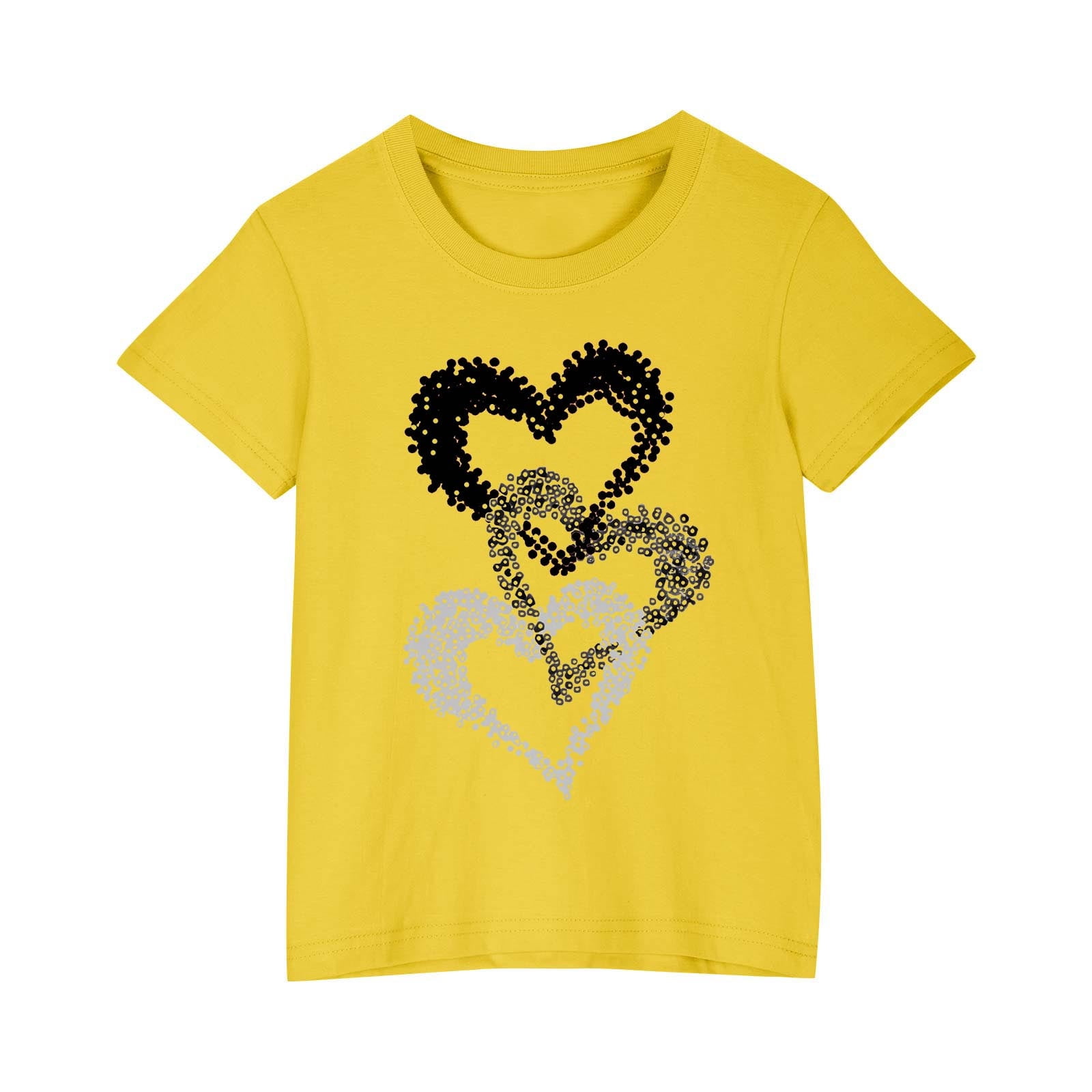 DxhmoneyHX Kids Valentine Shirt Love Heart Graphic Blouse Crewneck Long ...