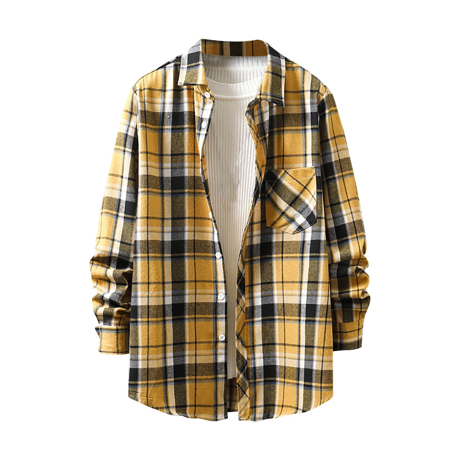 DxhmoneyHX Men's Flannel Shirts Button Down Regular Fit Long Sleeve ...