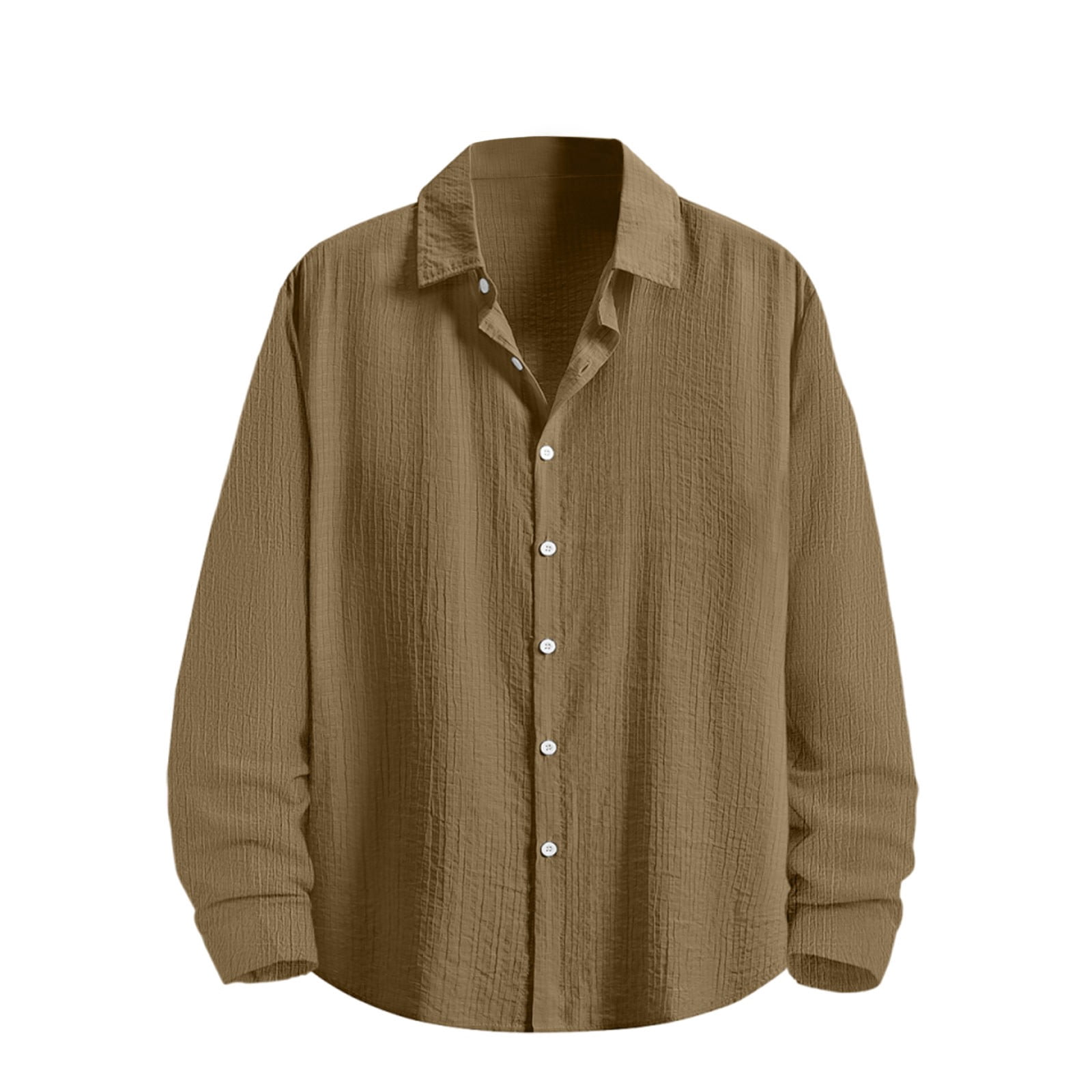 DxhmoneyHX Mens Casual Button Down Work Shirts Stand Collared Long ...