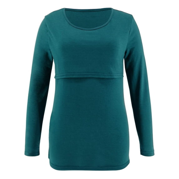 DxhmoneyHX Women Nursing Tops Breastfeeding Crew Neck Long Sleeve ...