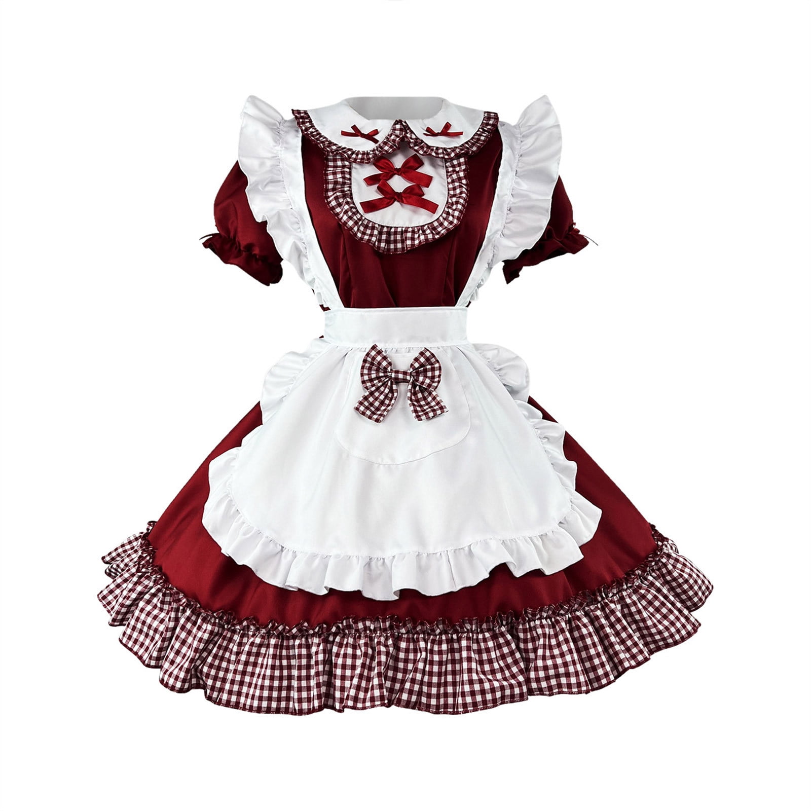 DxhmoneyHX Women's Cute Fancy Maid Dress Costume Japanese Classic Anime ...