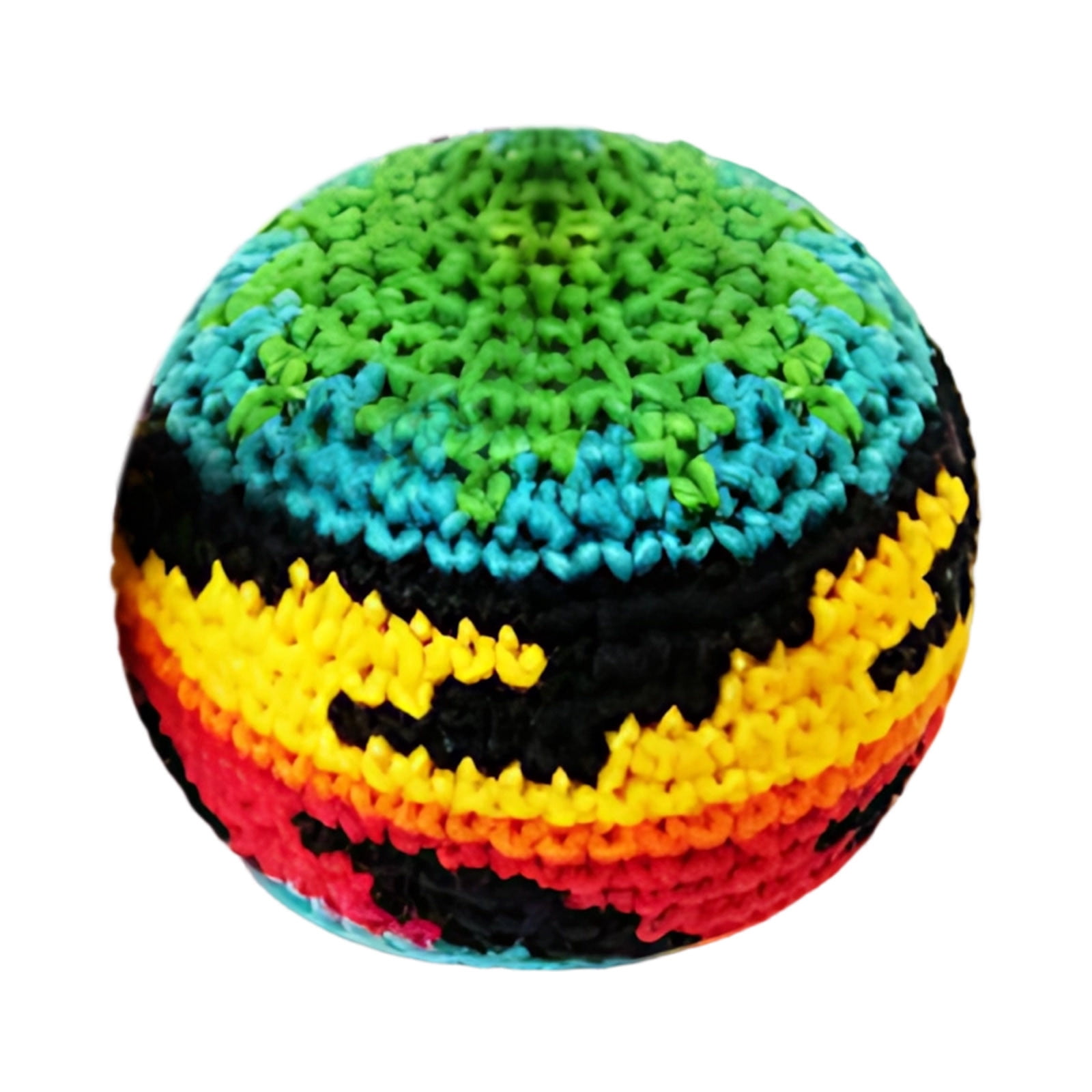 Dxssxc Multicolored Geometric Cloth Footbag Sack, Crochet Kick Ball ...