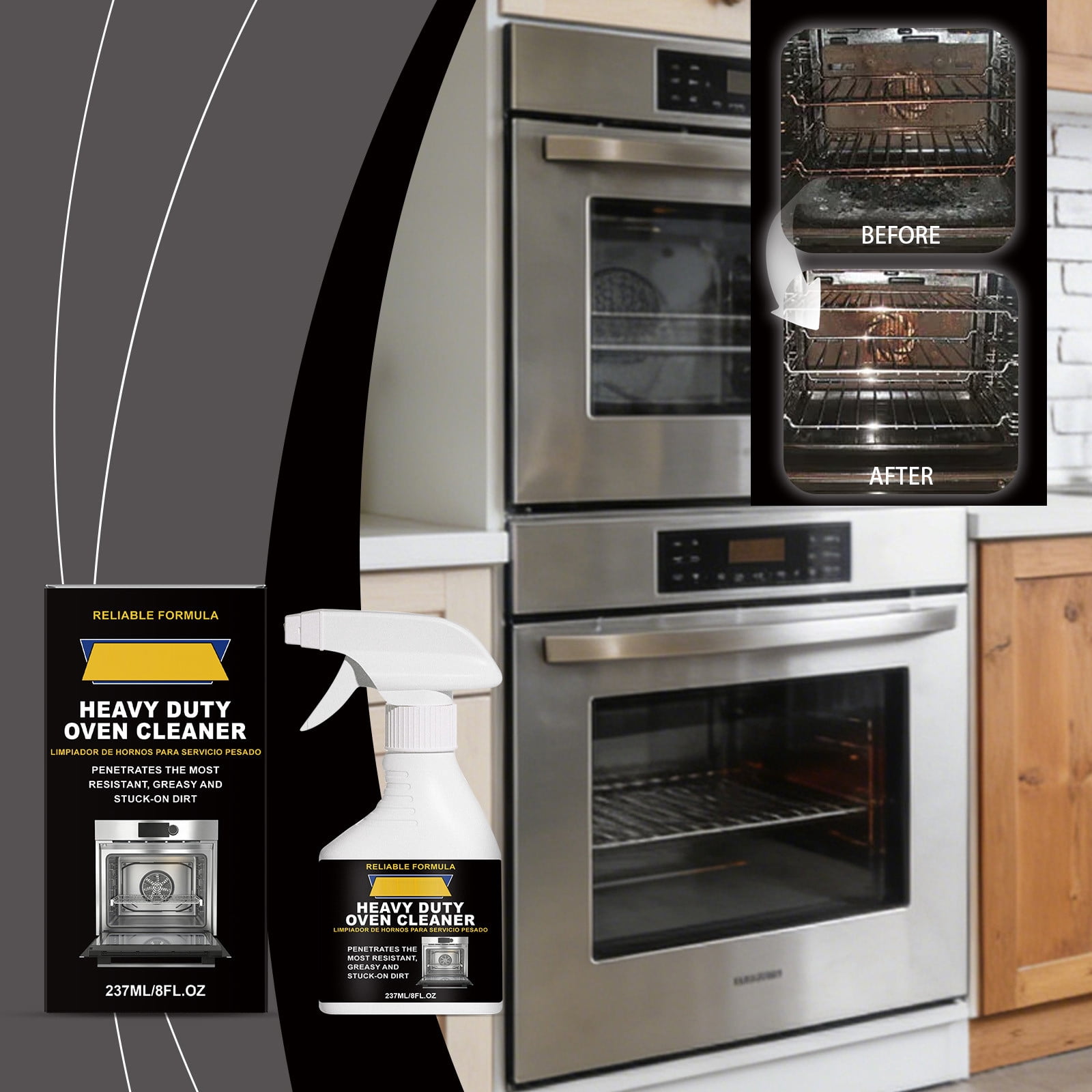Dxssxc Oven & Grill Cleaner Heavy Duty Spray, Professional Degreaser ...