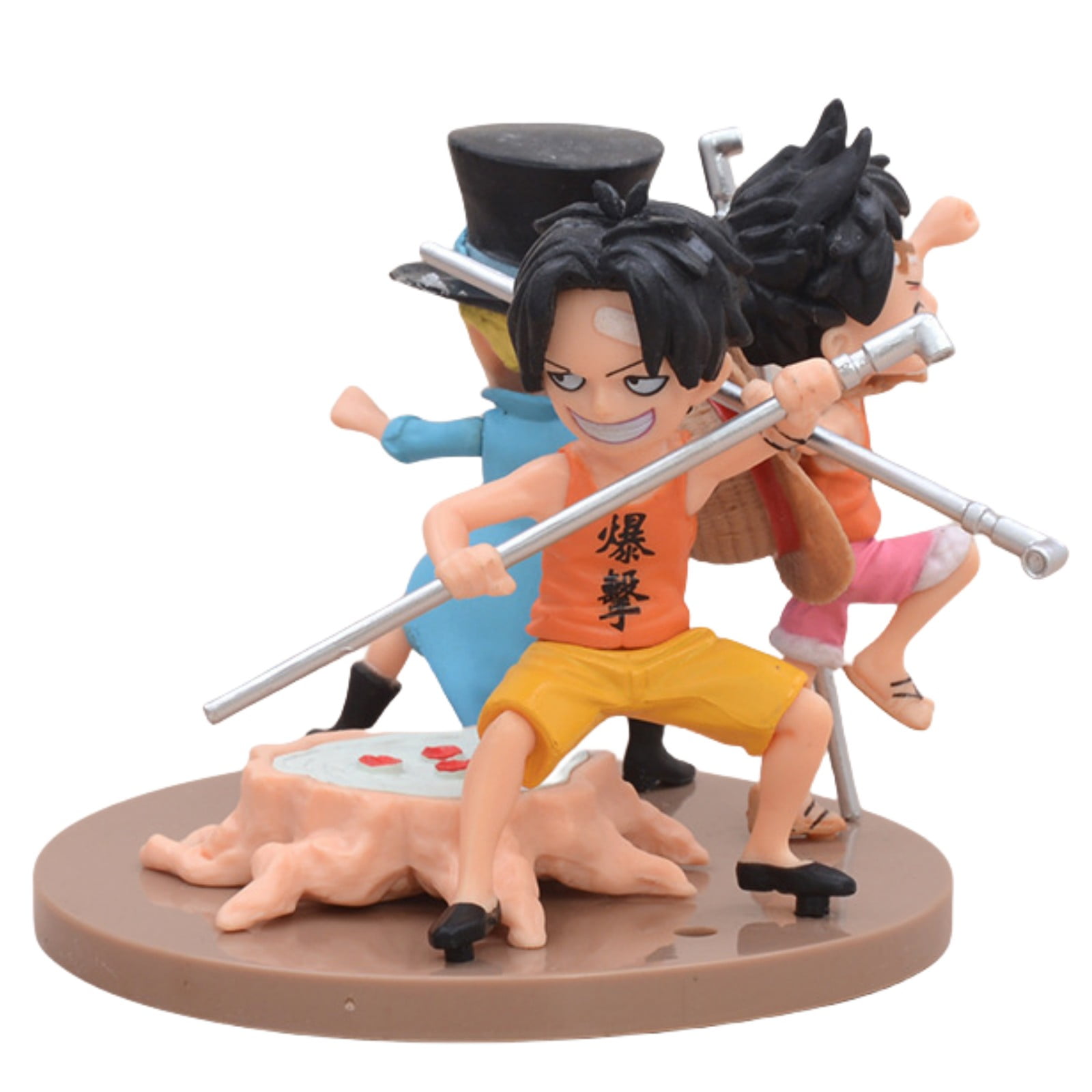 Dxuioz Luffy Figure Ace Figure Sabo Figure（Q Version Ver.） PVC ...