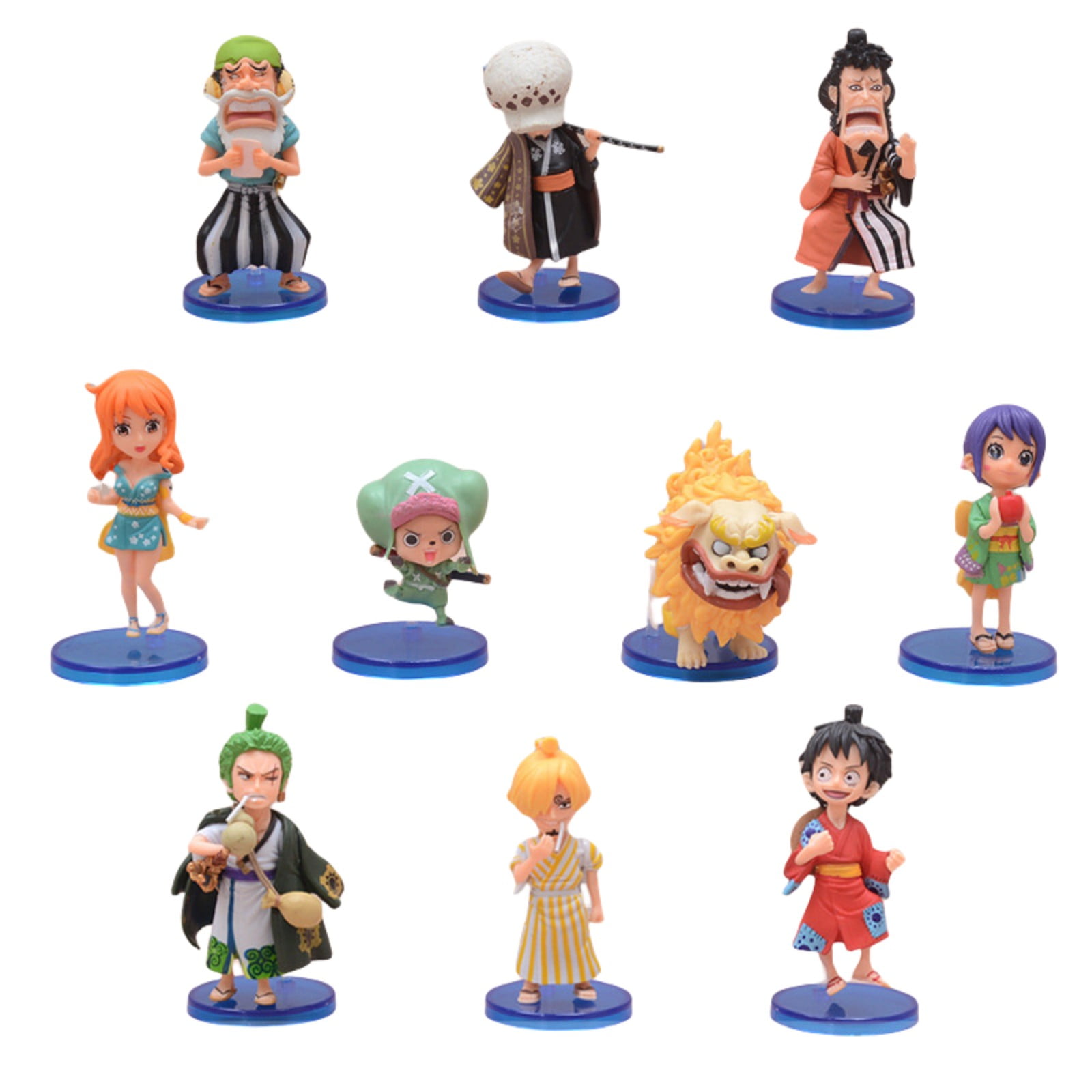 Dxuioz Luffy Figure Sanji Figure Nami Figure （10PCS）Anime Model 3 ...