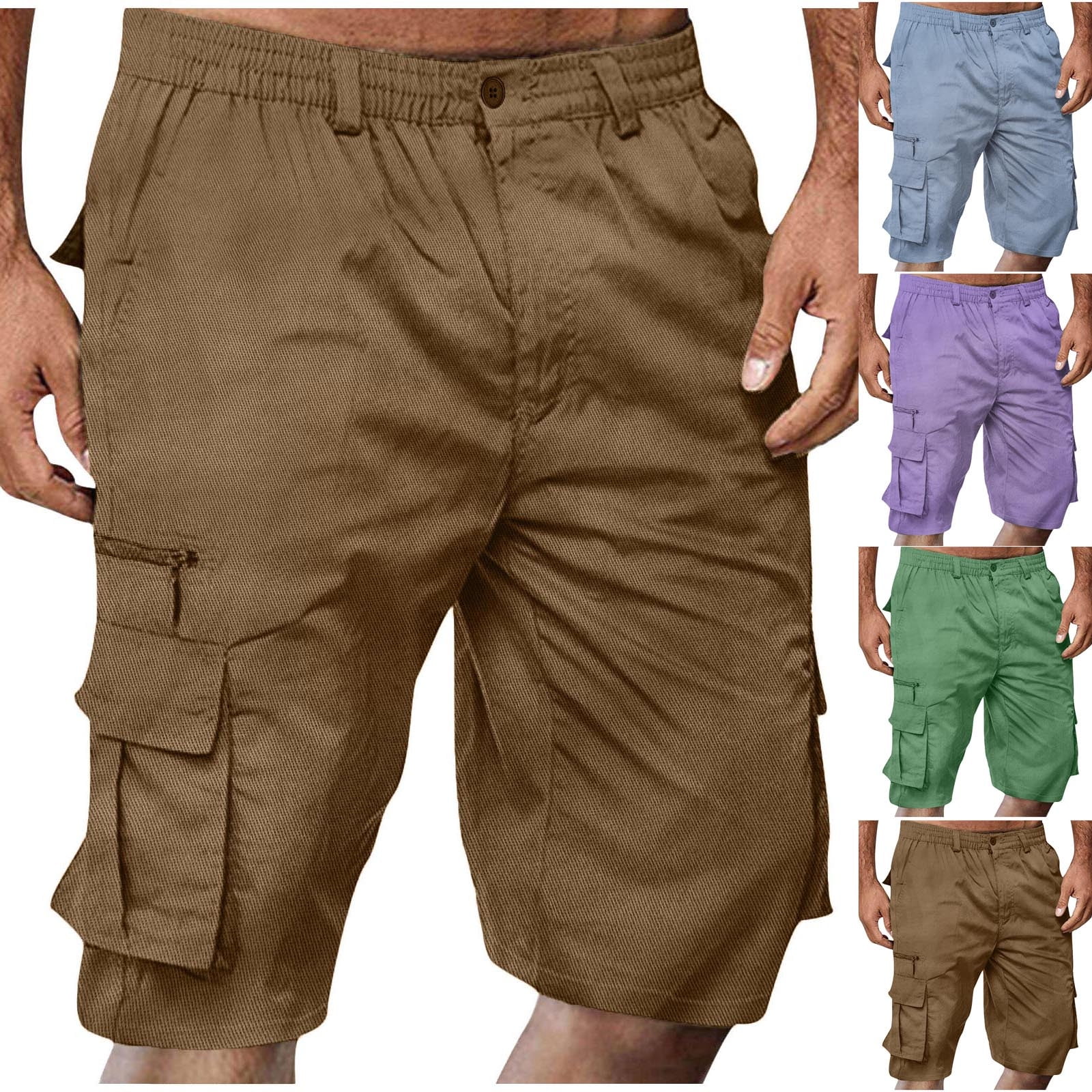 Dxzfnsa Men's Capri Pants Quick Dry Cargo Hiking Water Resistant Work ...