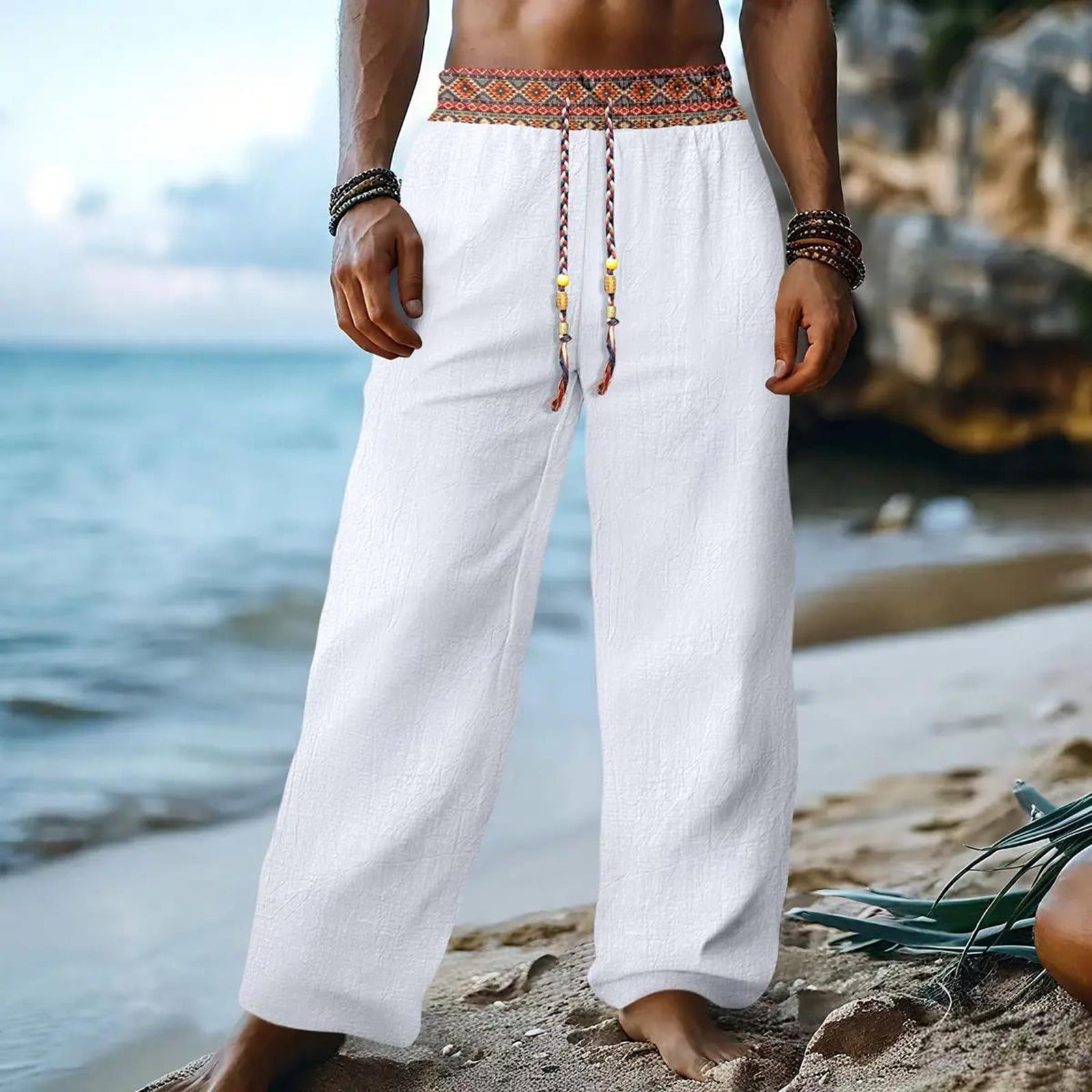 Dxzfnsa Men's Elastic Waist Hiking Pants Water Resistant Quick-Dry ...