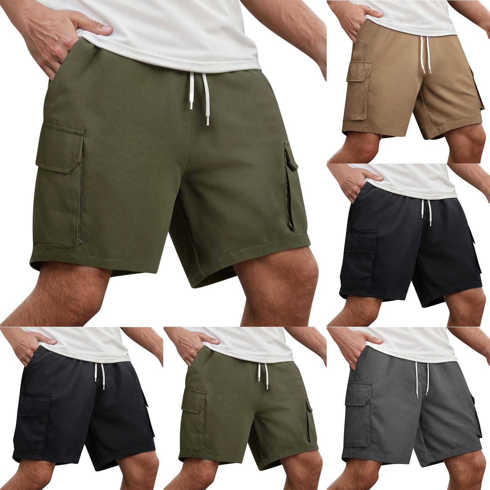 Dxzfnsa Men's Mountain Bike Shorts Stretch Hiking Cargo Shorts Quick ...