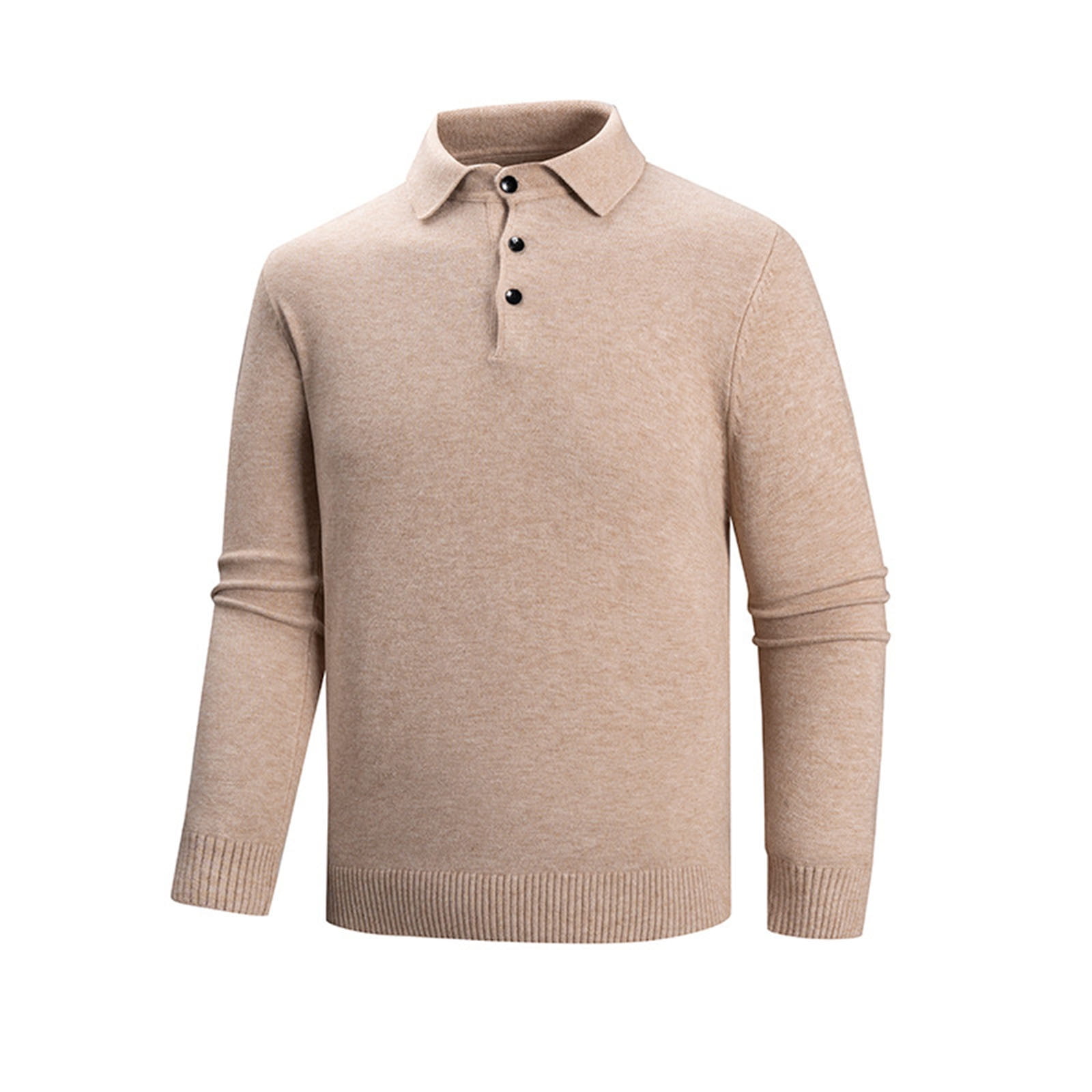 Dxzfnsa Mens Sweaters Men Fashion Button Lapel Elasticity Sweaters ...
