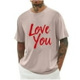 Dxzfnsa Mens Valentines Day Shirts Men's Oversized Graphic Print Round ...