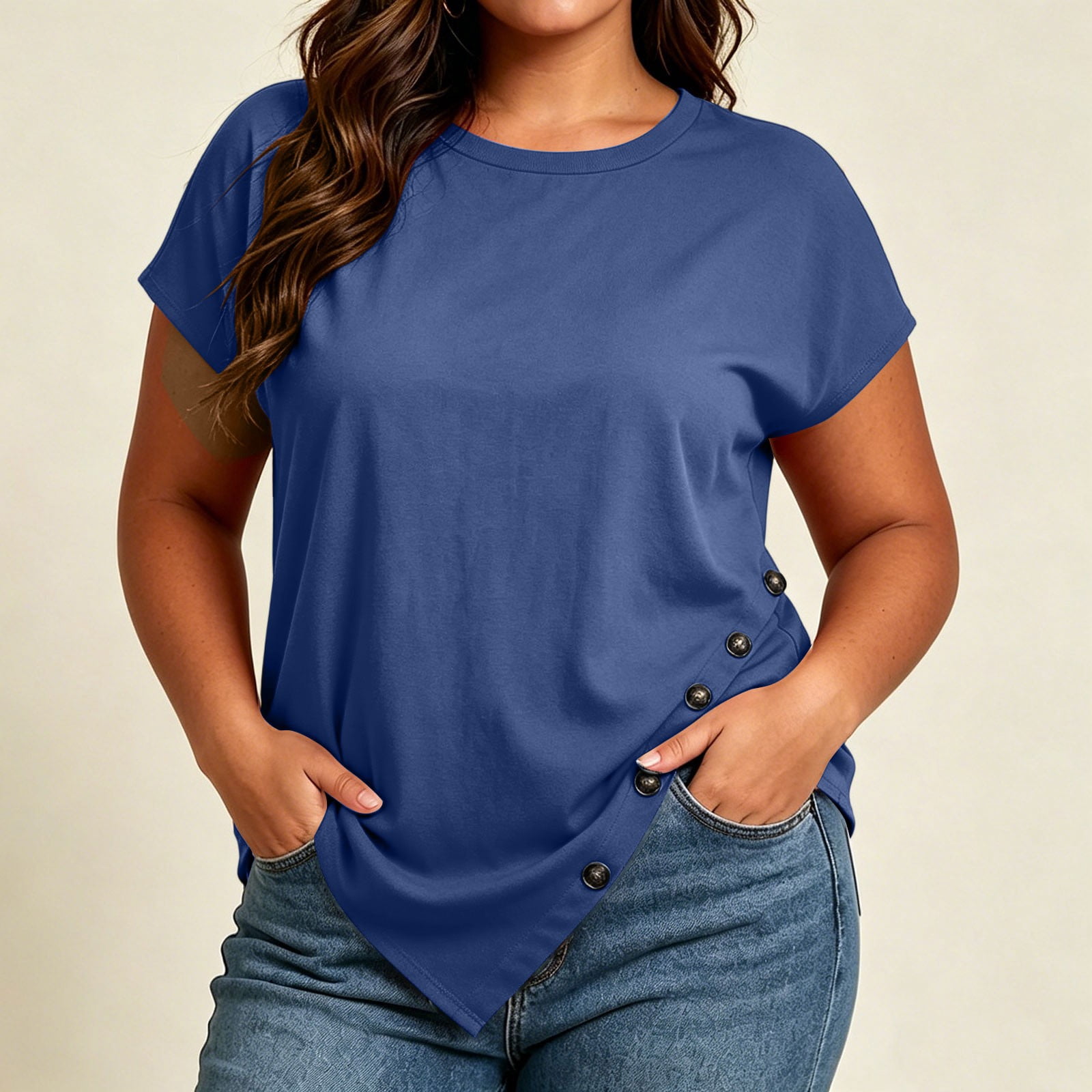 Dxzfnsa Womens Oversized T Shirts Summer Women's Lightweight Solid ...