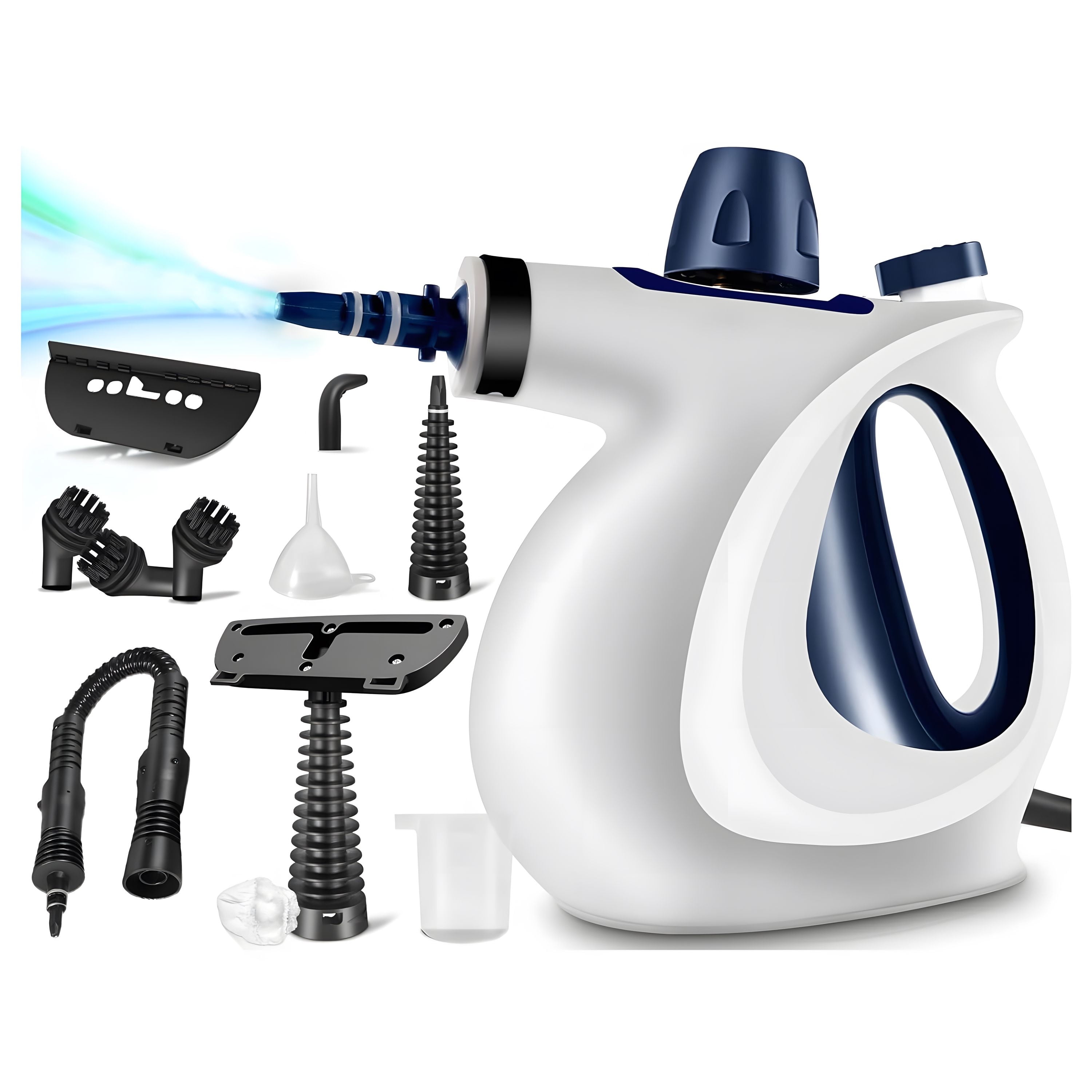 DyEtee Handheld Pressurized Steam Cleaner with 11-Piece Accessory Set ...