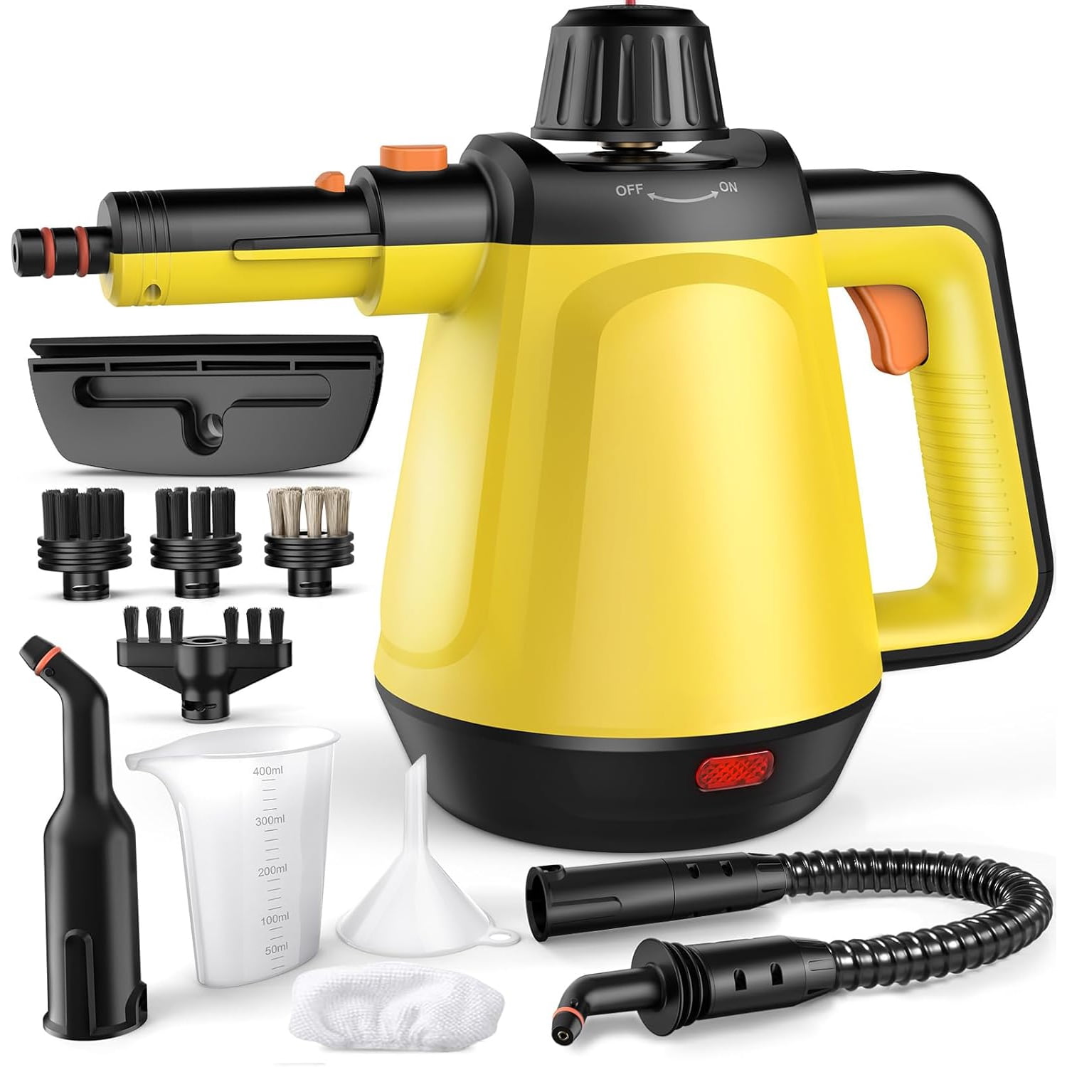 DyEtee Handheld Steam Cleaner with 10 Accessories, 13OZ Pressurized ...