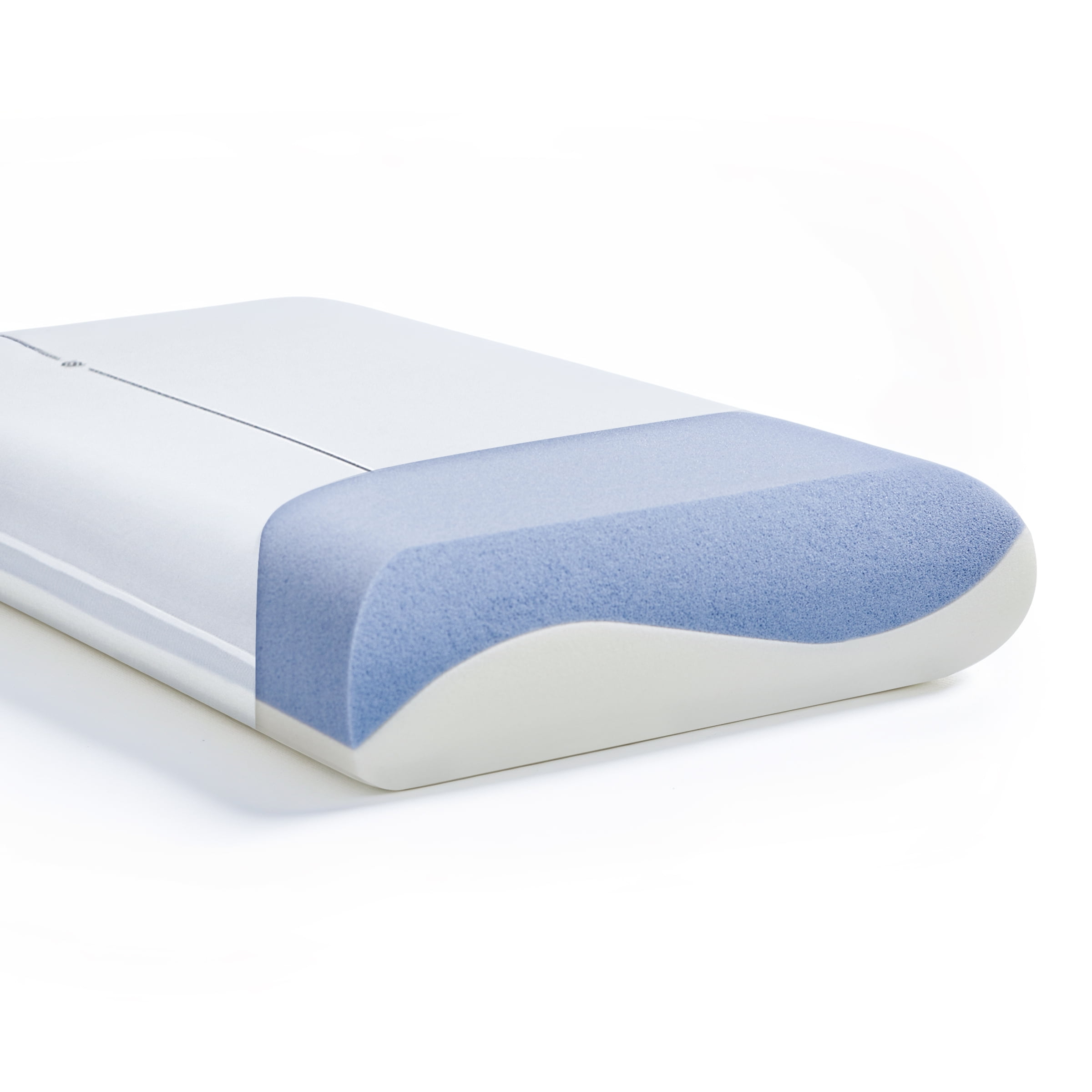 DyFun Gel Memory Foam Bed Pillow, Dual - Firmness Queen Size Pillow ...