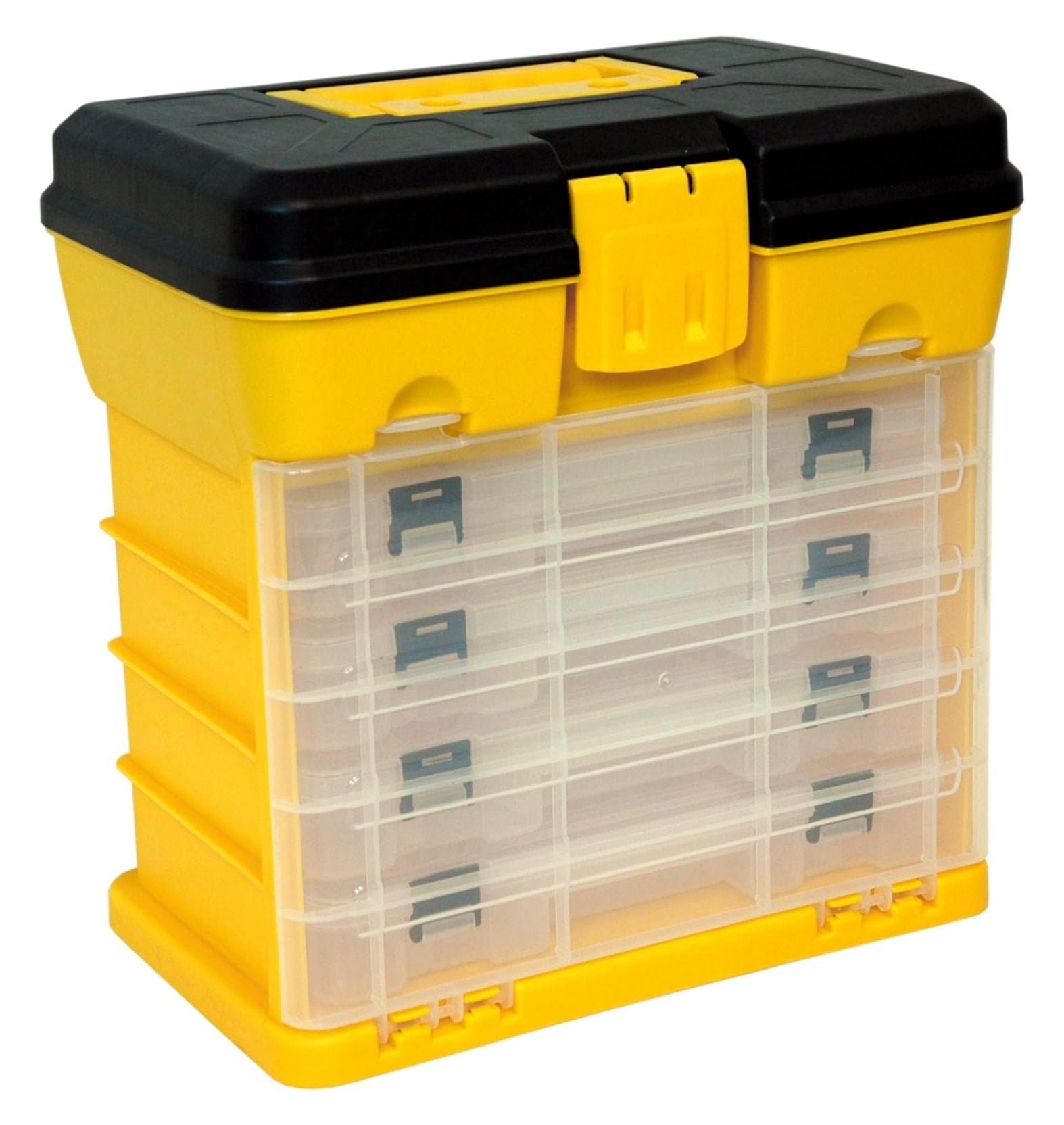 DyGTyX 12-Inch Plastic Portable Parts Organizer, Large, Yellow ...