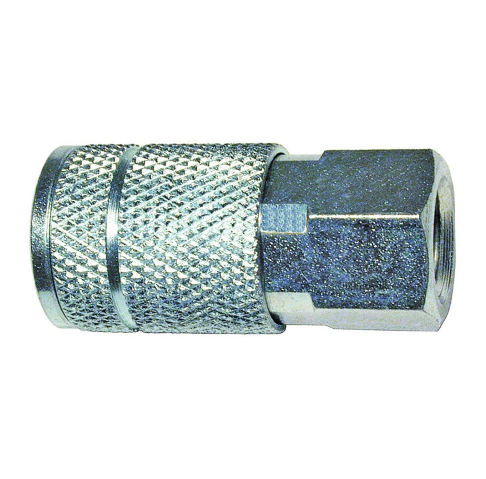 DyGTyX C2 Air Hose Quick Disconnect Coupler, Type C, 1/4" FNPT, Steel (pack of 10 coupling ...