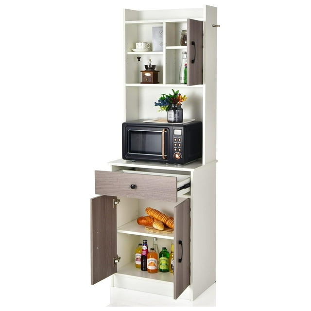DyGTyX Kitchen Pantry Storage Cabinet, Compact Kitchen Cabinet with ...