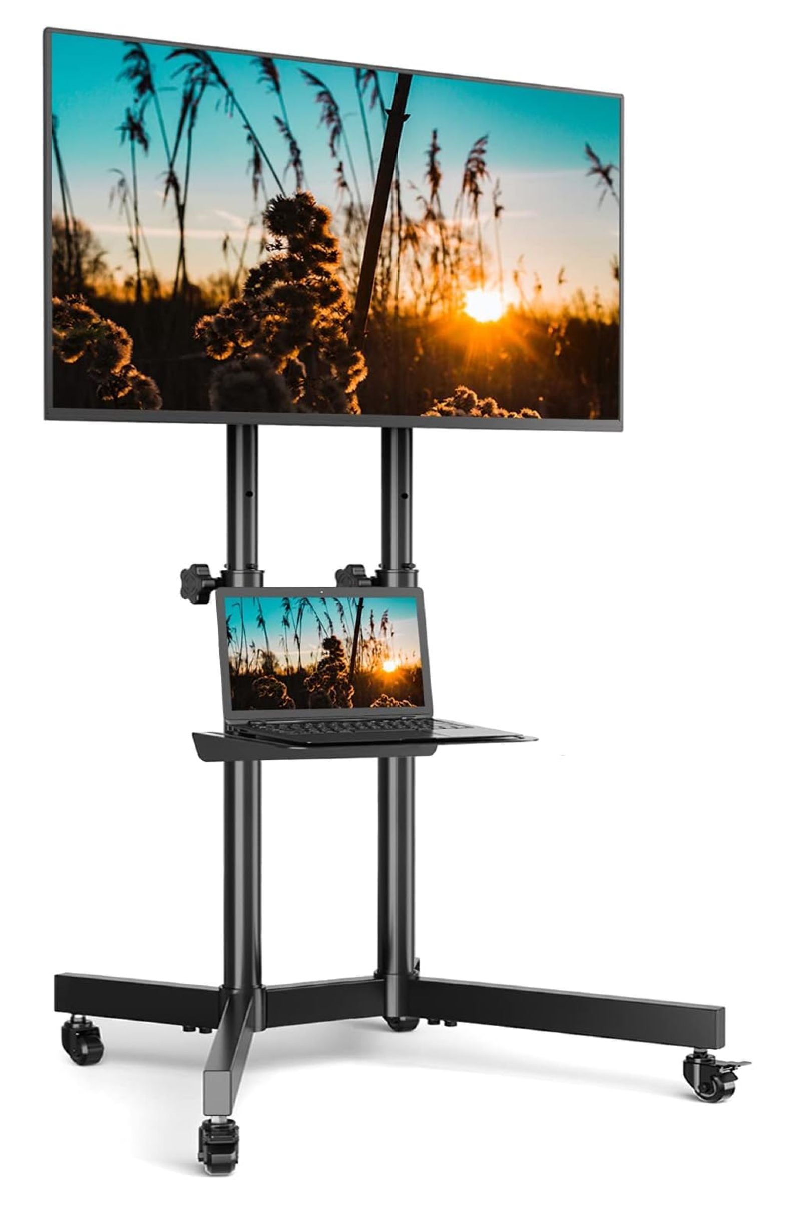 DyGTyX Mobile TV Cart with Wheels, 32-80 Inch TV Stand for LCD LED OLED ...