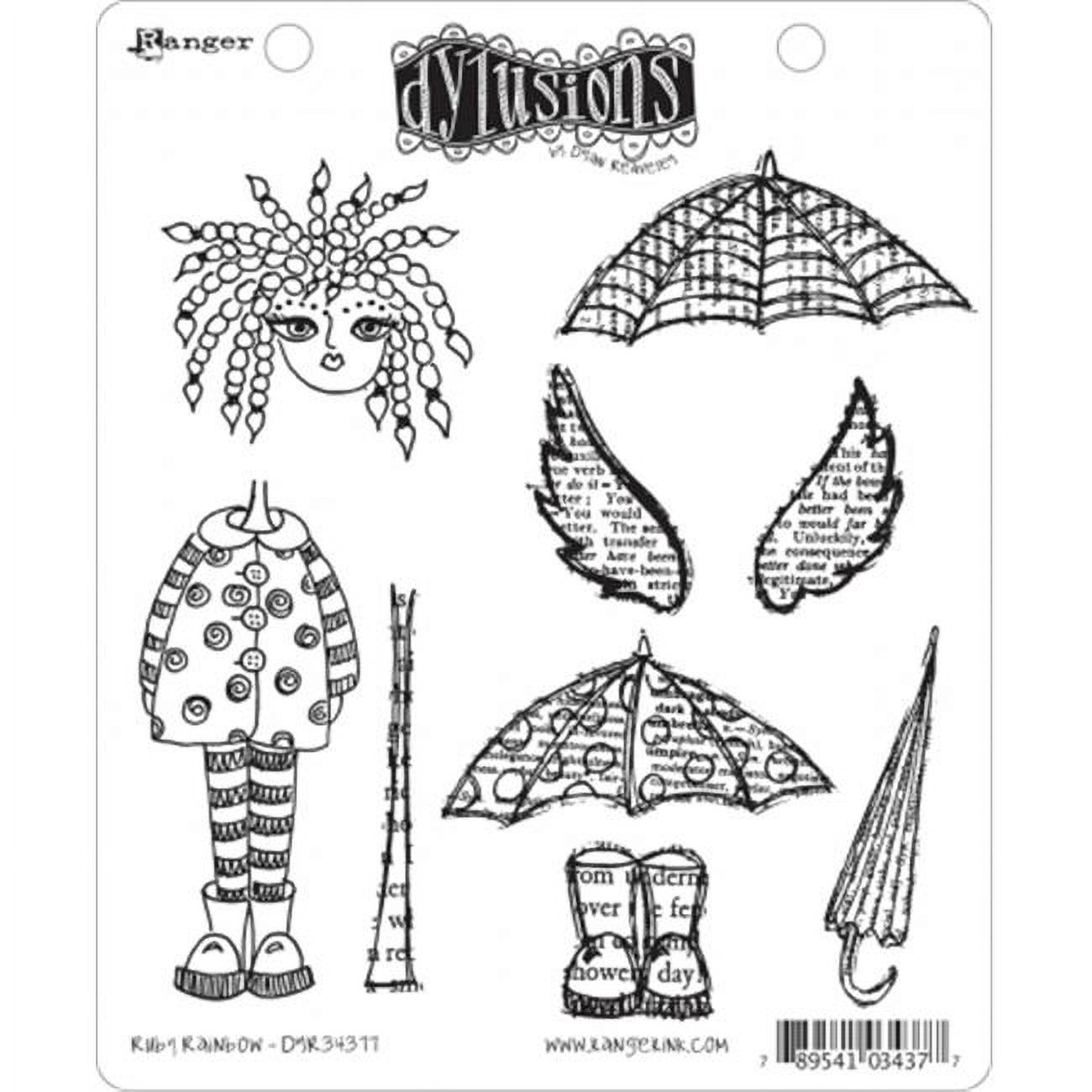 Dyan Reaveley's Dylusions Cling Stamp Collections 8.5"x7"-ruby Rainbow ...