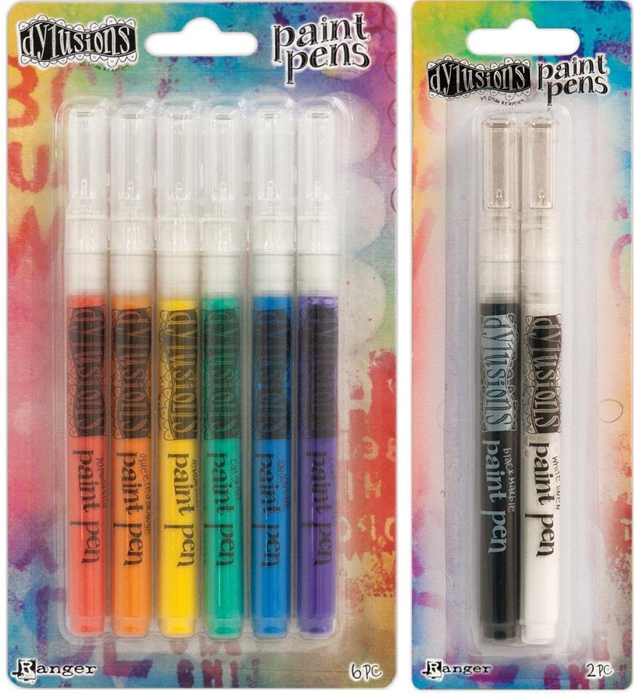 Dyan Reaveley's Dylusions Paint Pens - Six Color Pack + White Linen ...