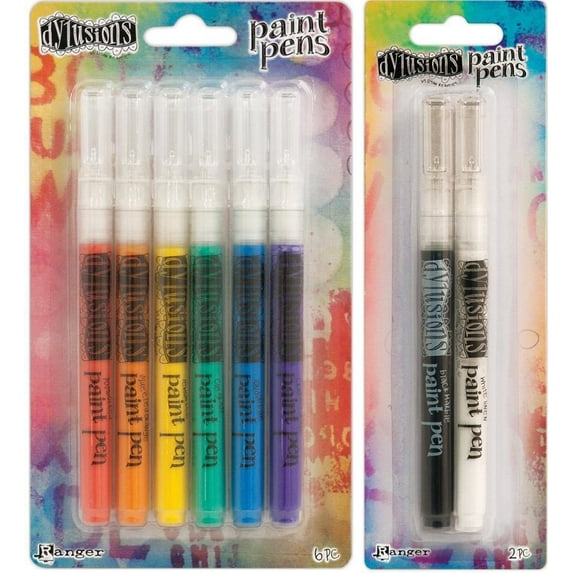 Dyan Reaveley's Dylusions Paint Pens - Six Color Pack + White Linen ...