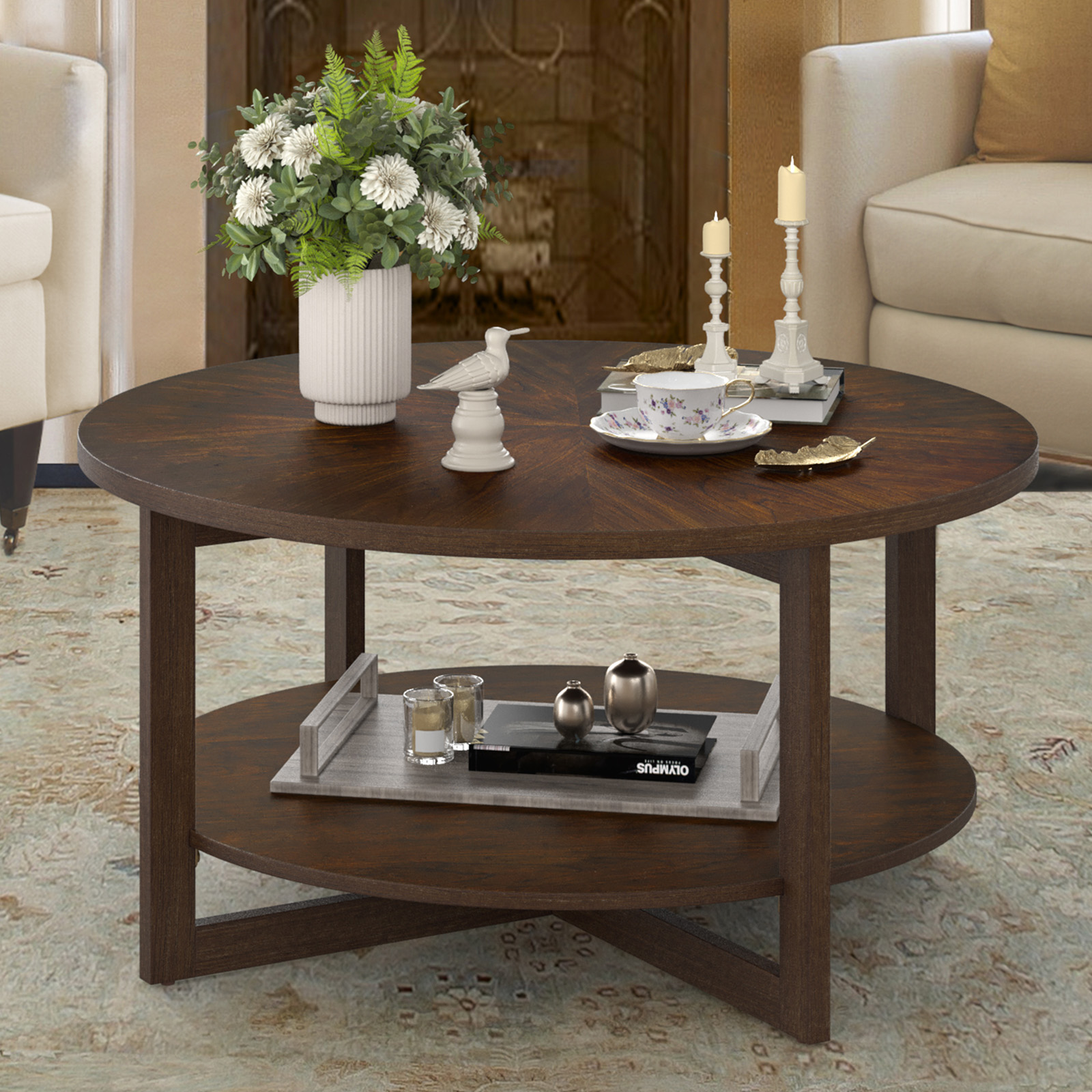 Mainstays Parsons Coffee Table, Walnut - Walmart.com