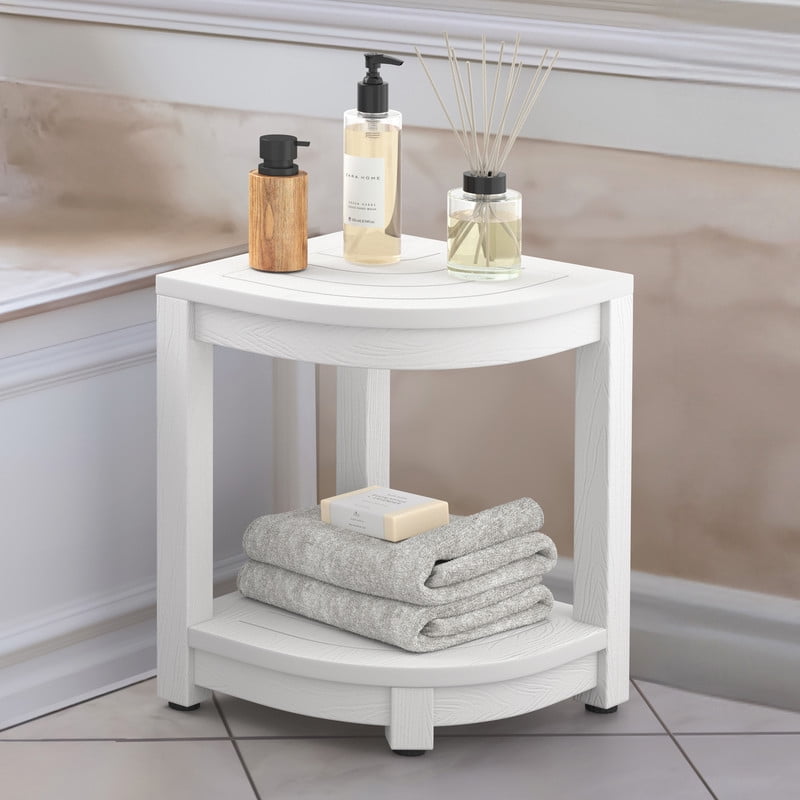 Dycanpo Corner Shower Stool for Bathroom,HDPS,White - Walmart.com