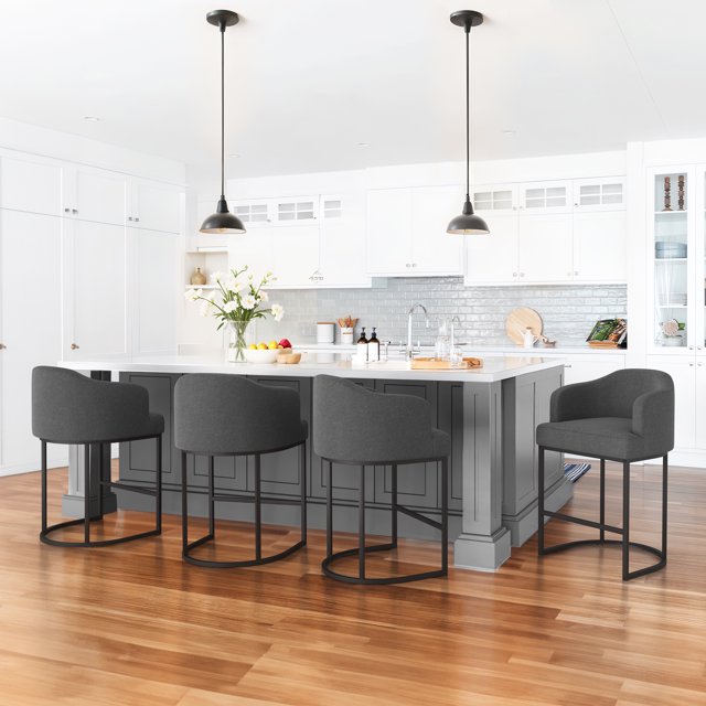 Dycanpo Counter Height Bar Stools with Back Sets of 4 Modern Counter ...