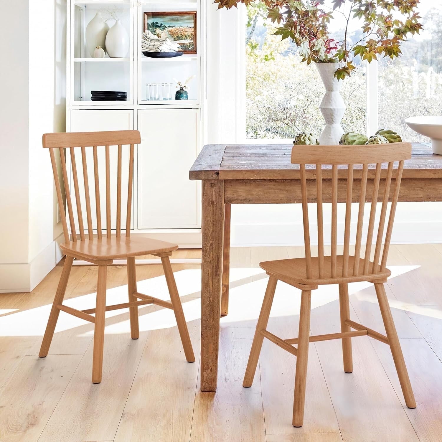 Dycanpo Dining Chairs Set of 2, Kitchen/Dining Room Wooden Chairs with ...