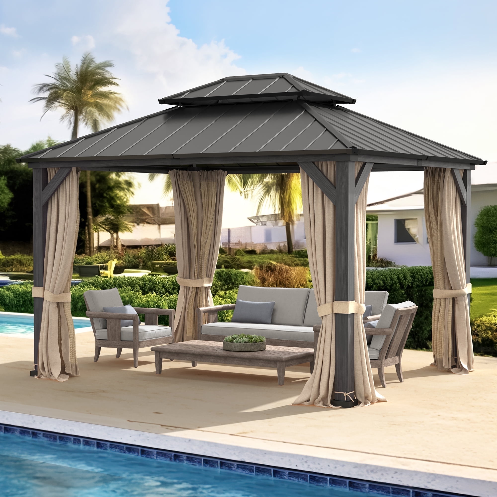 DYCANPO Gazebos - Outdoor Shelter for Restaurant Patios - Walmart ...