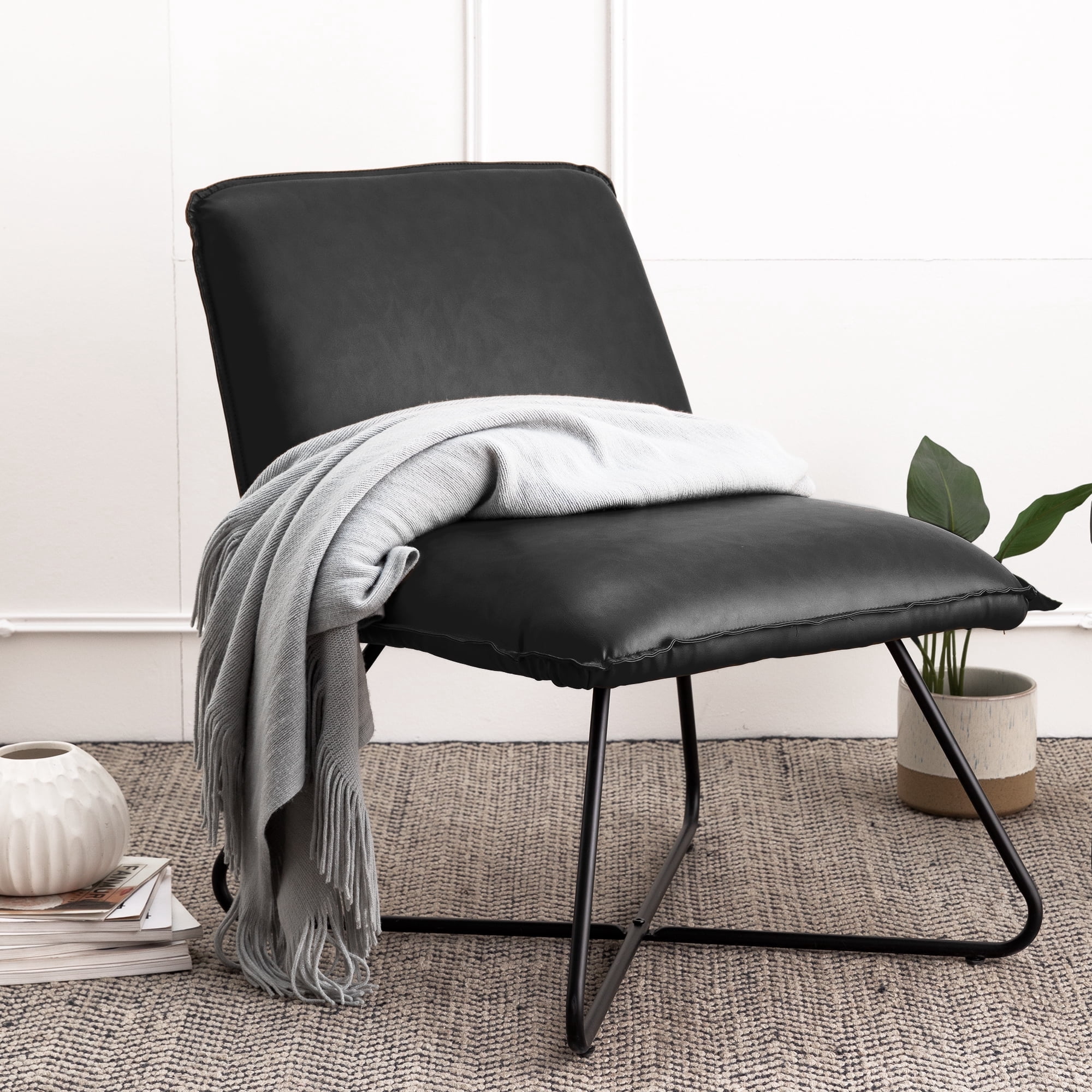 Dycanpo Modern Accent Chair for Adults, 5 Positions Recline Faux ...