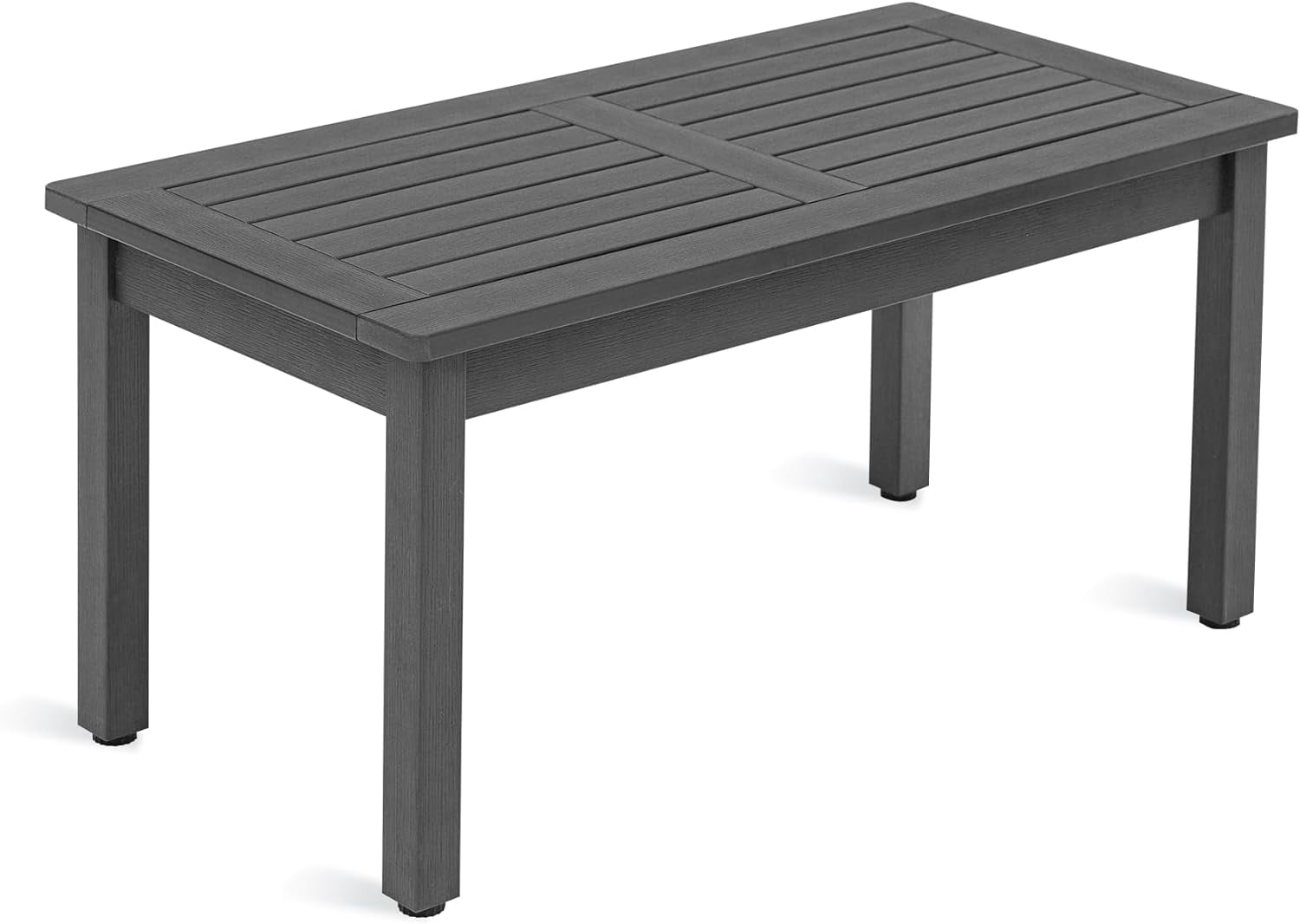 Dycanpo Outdoor Coffee Table Rectangle, HDPS Patio Tables for Outside ...