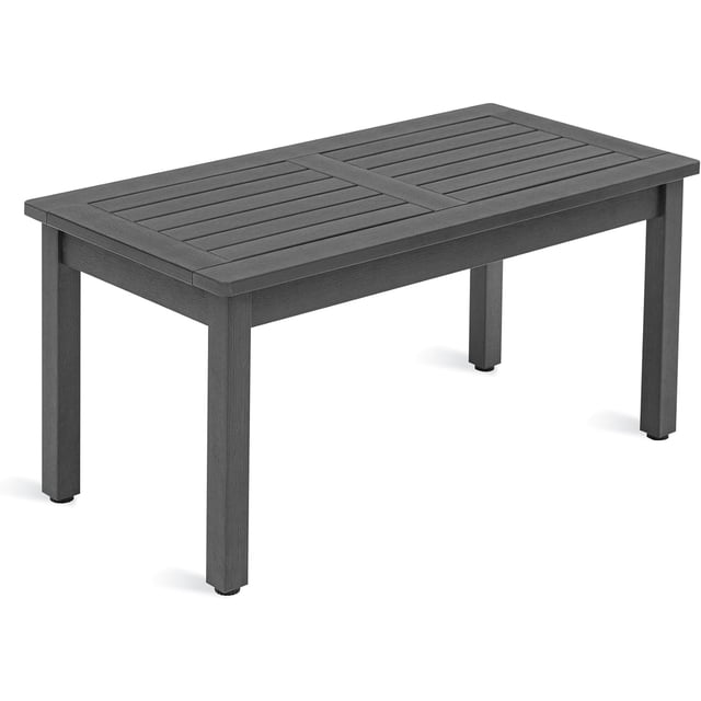 Dycanpo Outdoor Coffee Table Rectangle, HDPS Patio Tables for Outside ...
