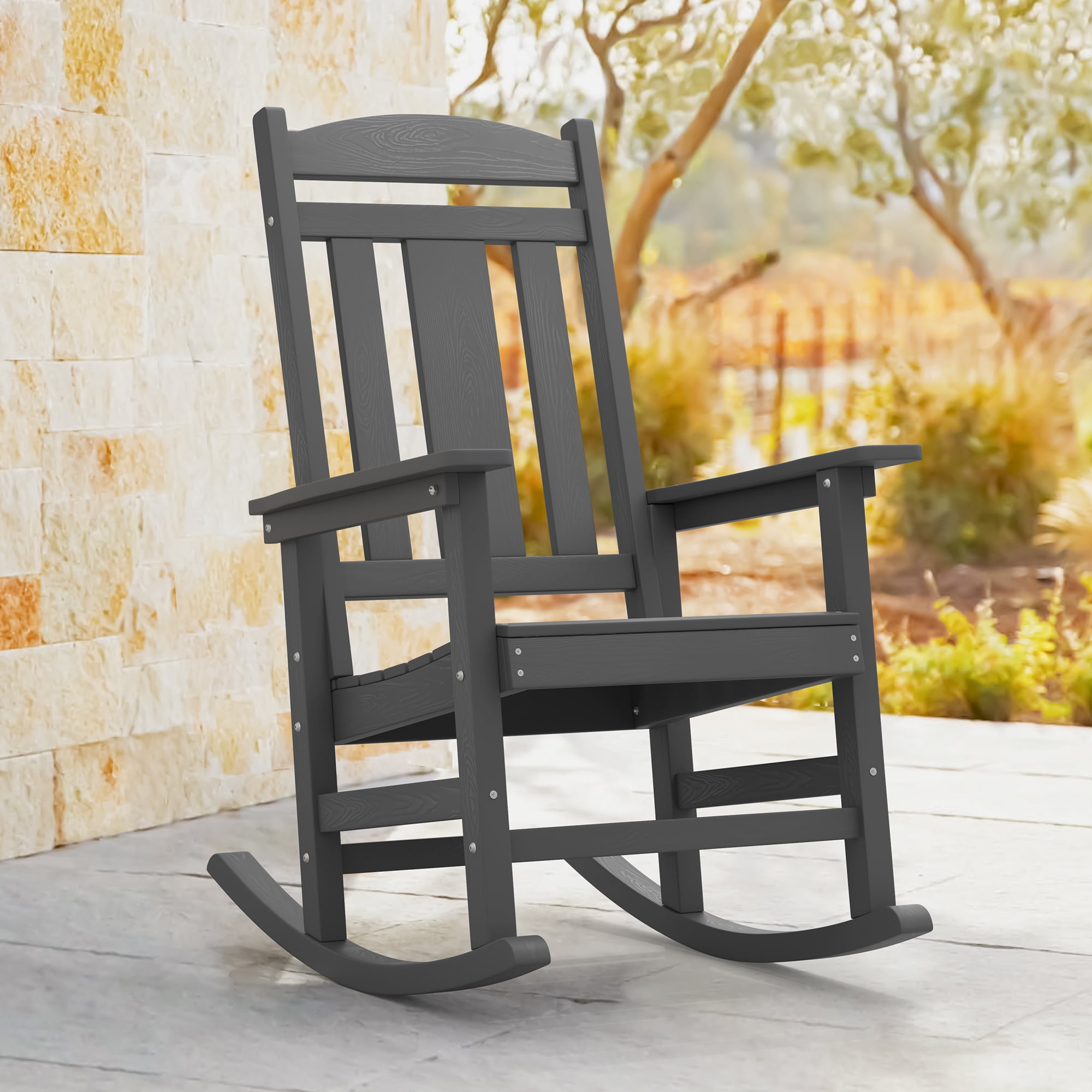 Dycanpo Outdoor Rocking Chair, Weather Resistant Proch Rocker for Adult ...