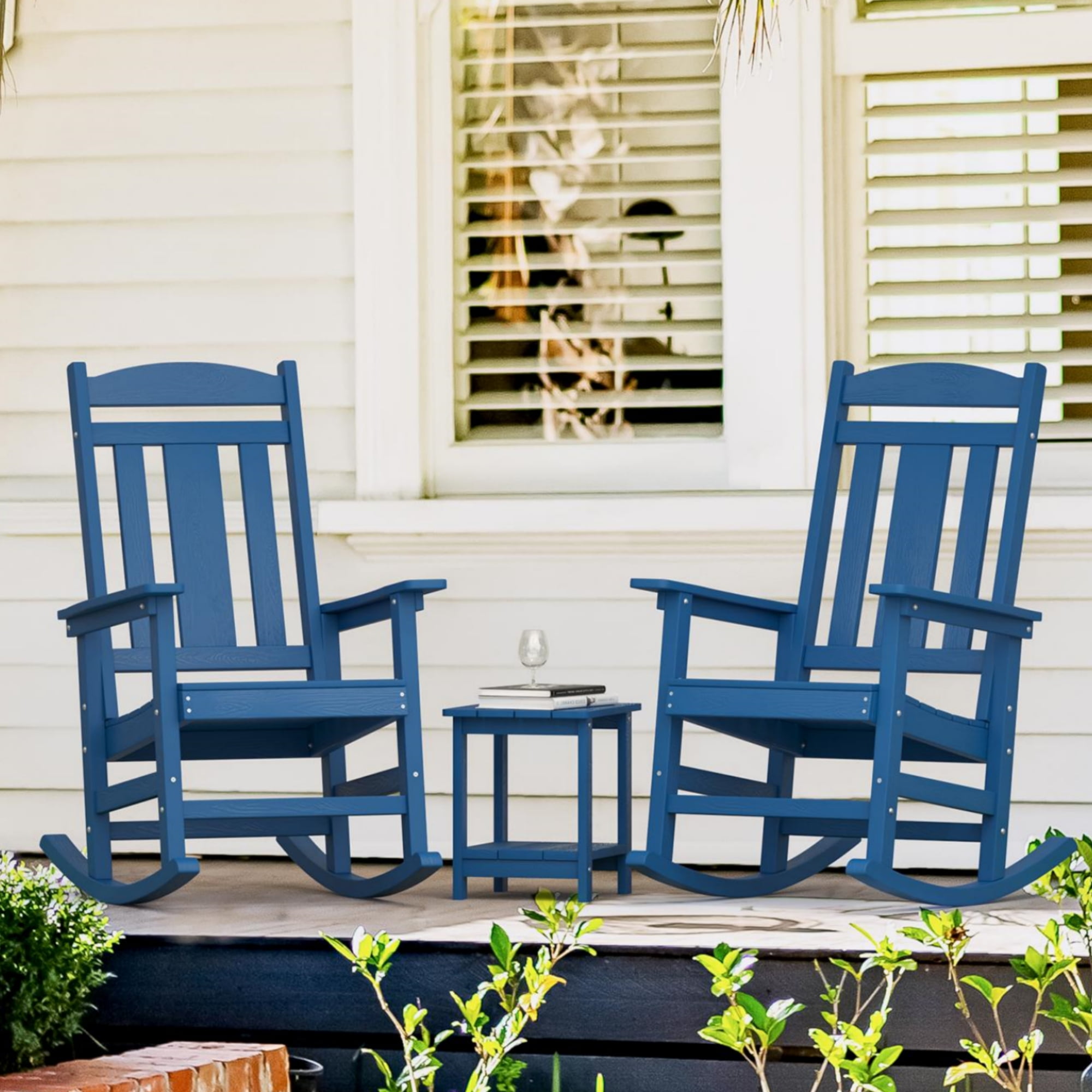 Easy Assembly Rocker Set Of 2 - All Weather Composite High Back Rockers ...