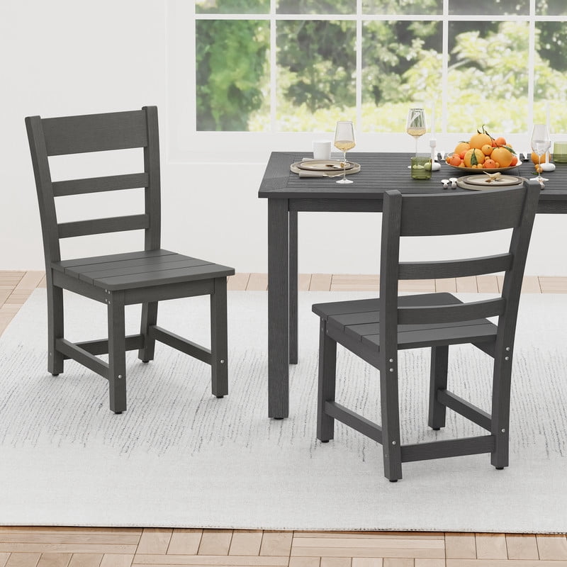 Dycanpo Patio Dining Chairs Set of 2, Weather Resistant Outdoor Chairs ...