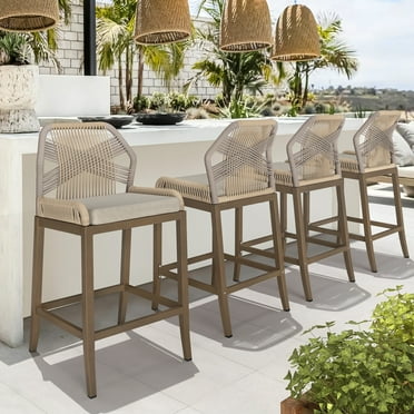 BizChair Commercial Grade Black Metal Indoor-Outdoor Bar Height Stool ...