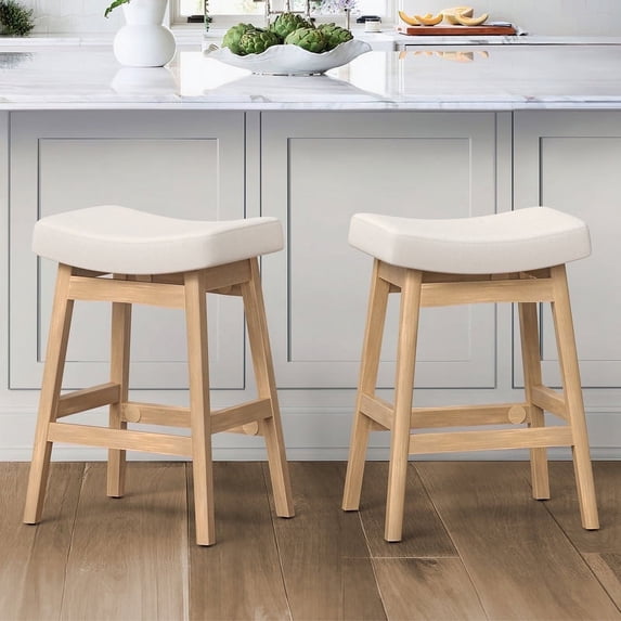 Dycanpo Saddle Seat Counter Height Bar Stools Set of 2 for Kitchen ...